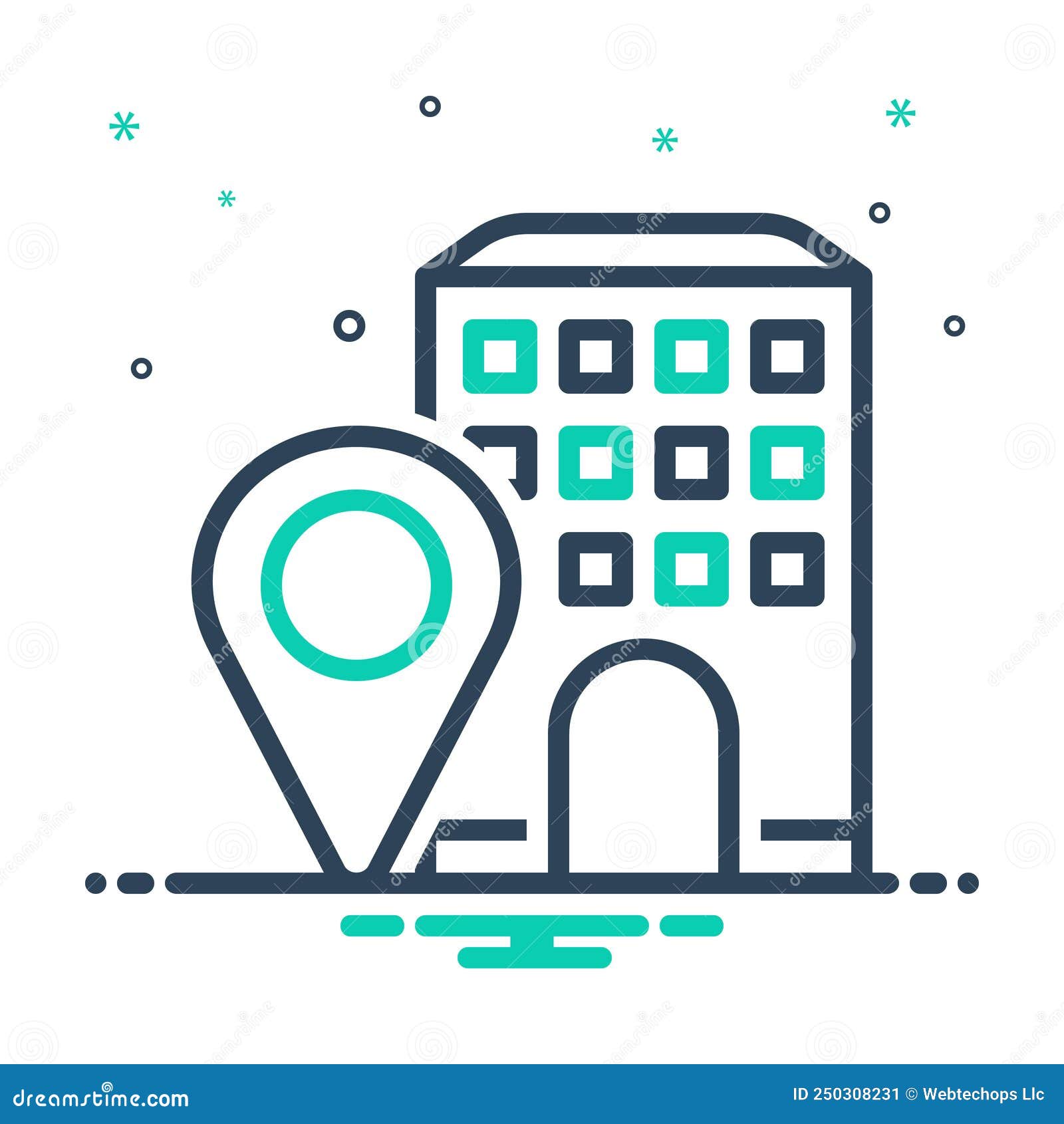 Mix Icon for Visited, Come To See and Travel Stock Illustration ...