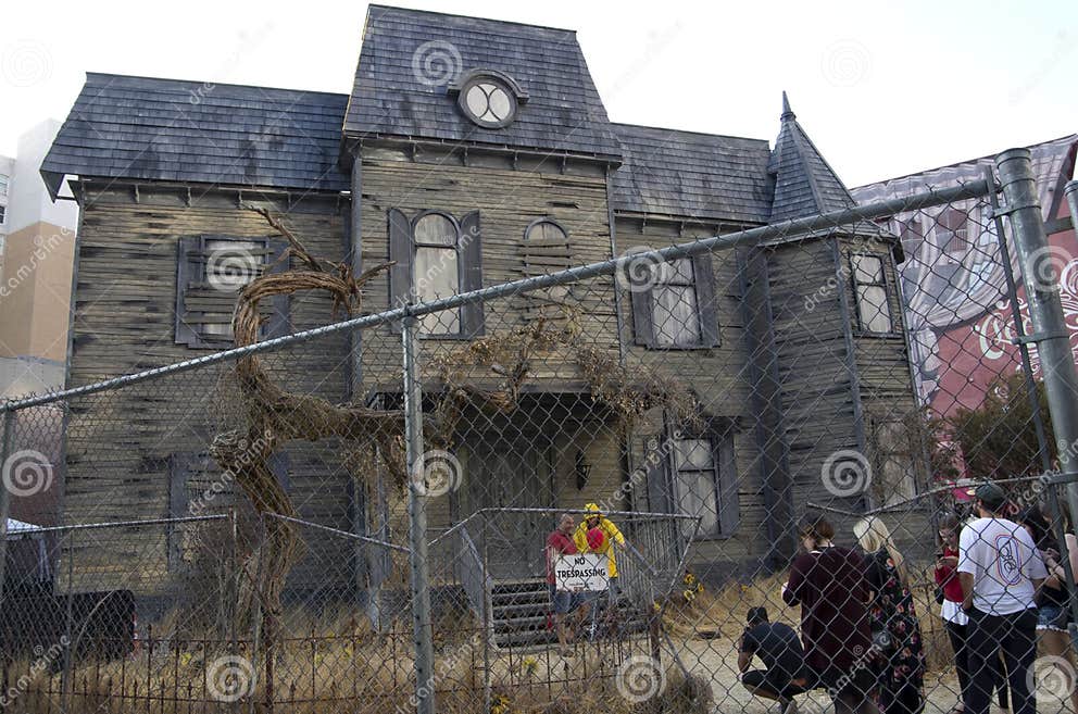 Ghost House In Hollywood California The `it` Haunted House Editorial