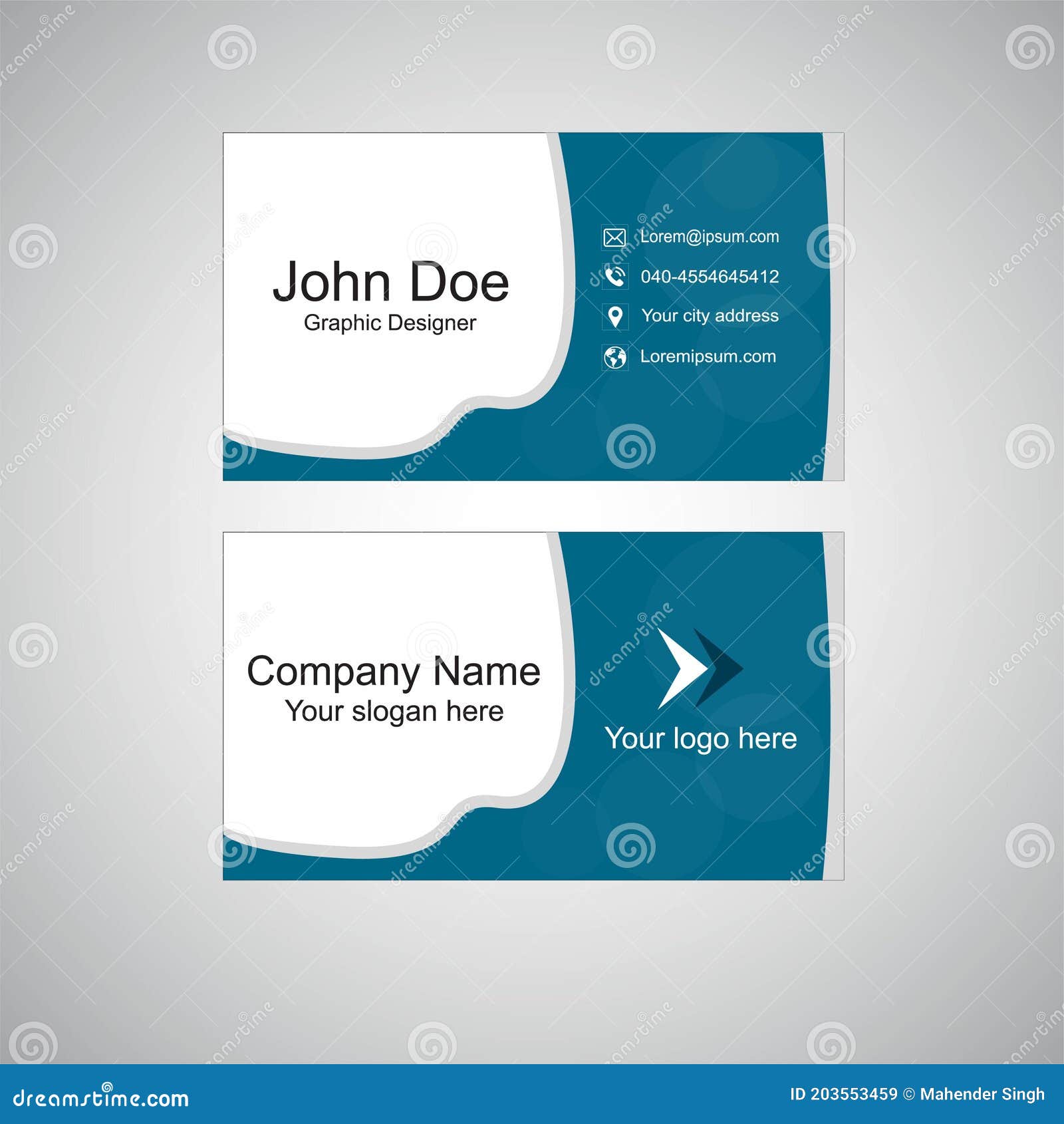 Blue Visiting Card, Blue Professional Visiting Card, Visiting Card ...