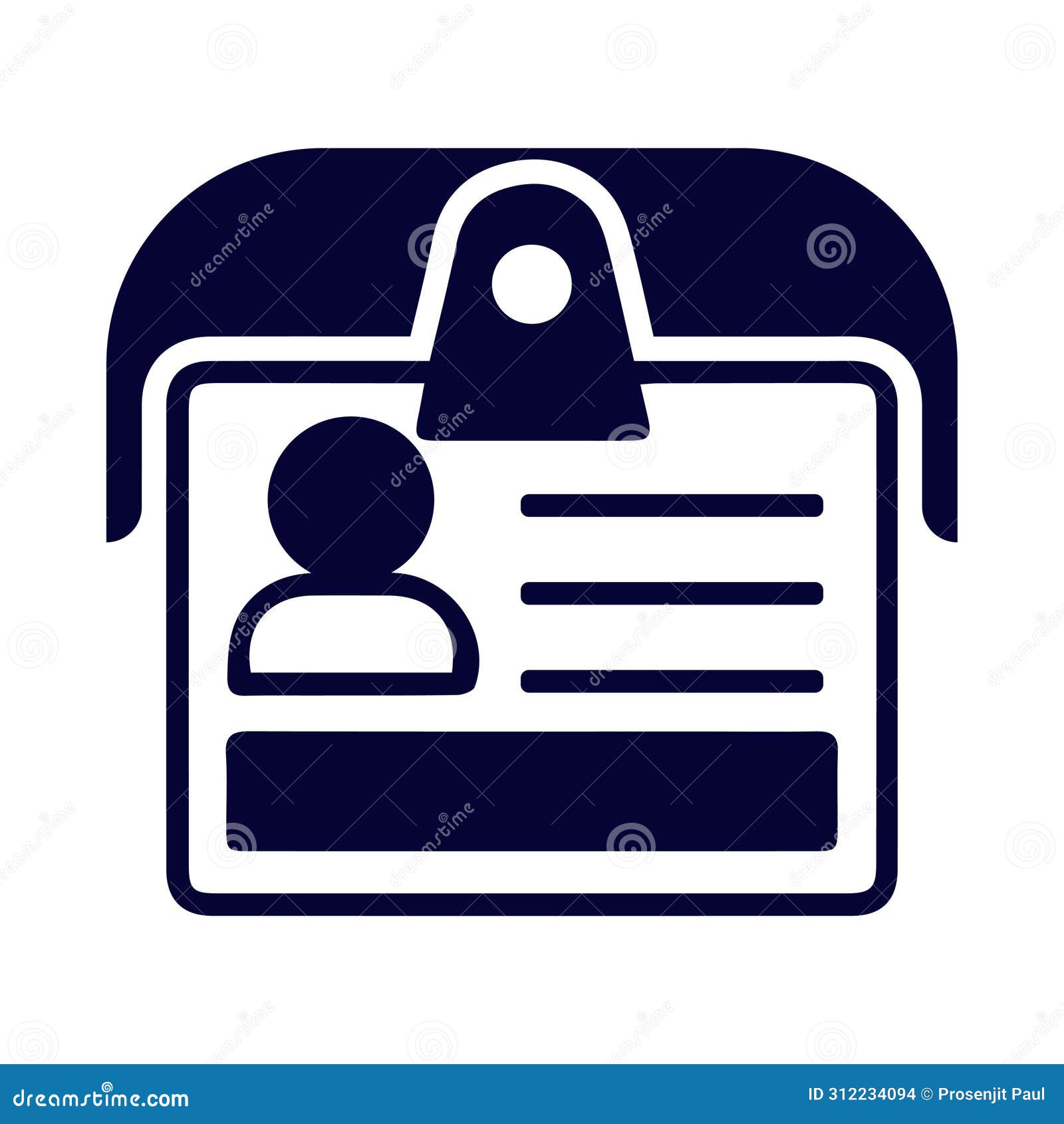 Visiting Card, Badge, ID Card, Office Badge, ID Badge Icon Stock Vector ...