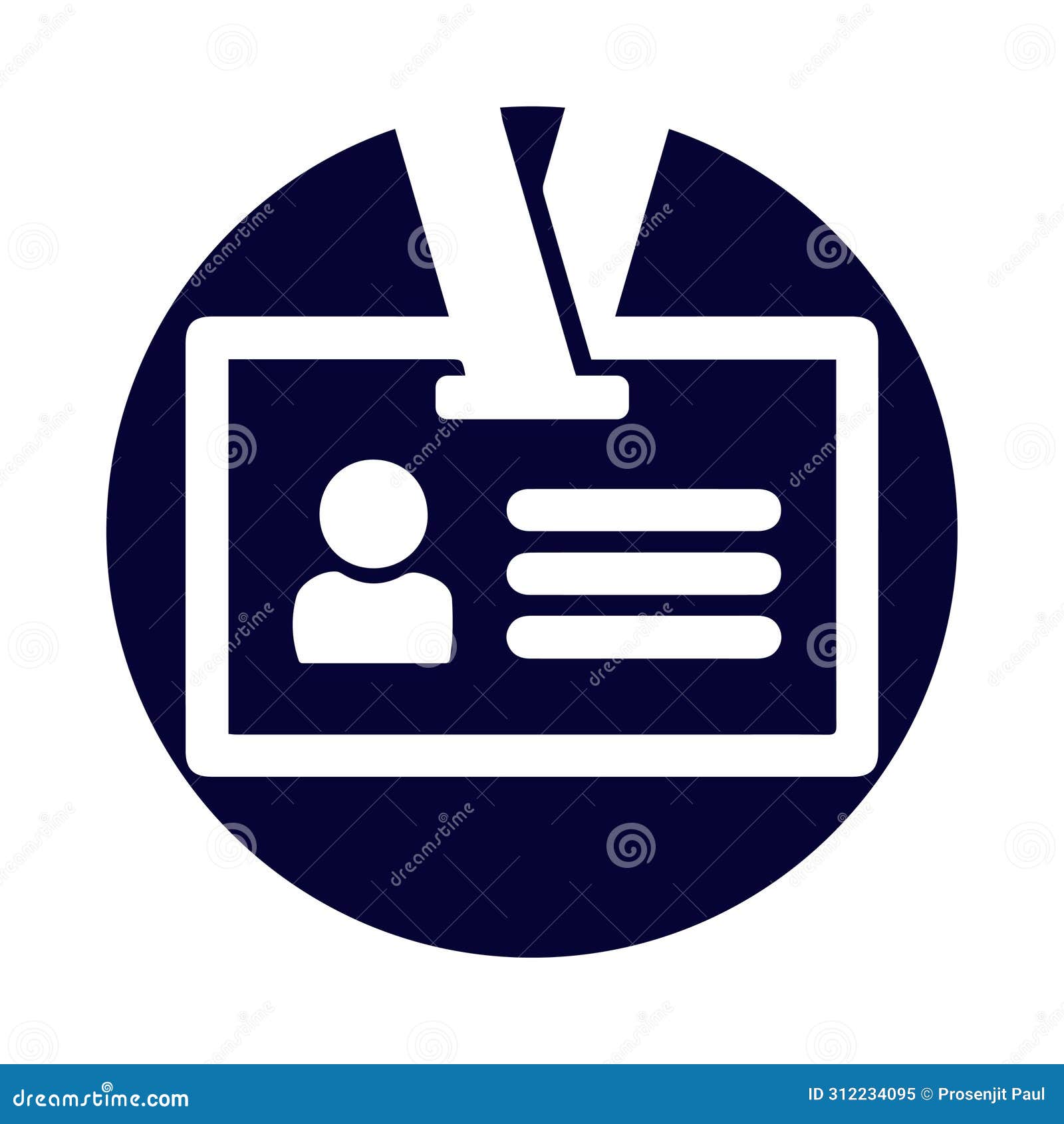 Visiting Card, Badge, ID Card, Office Badge, ID Badge Icon Stock Vector ...