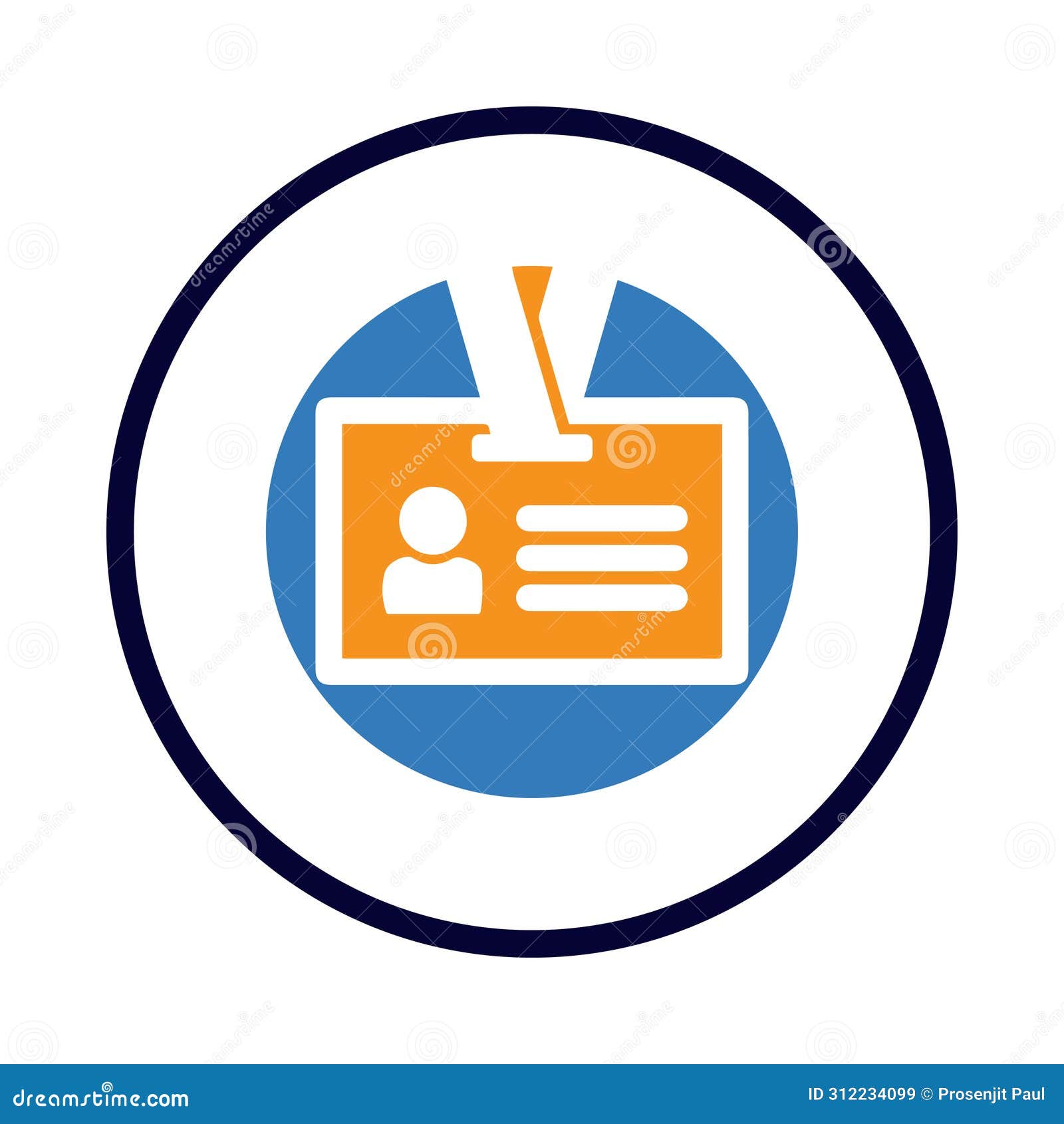 Visiting Card, Badge, ID Card, Office Badge, ID Badge Icon Stock Vector ...