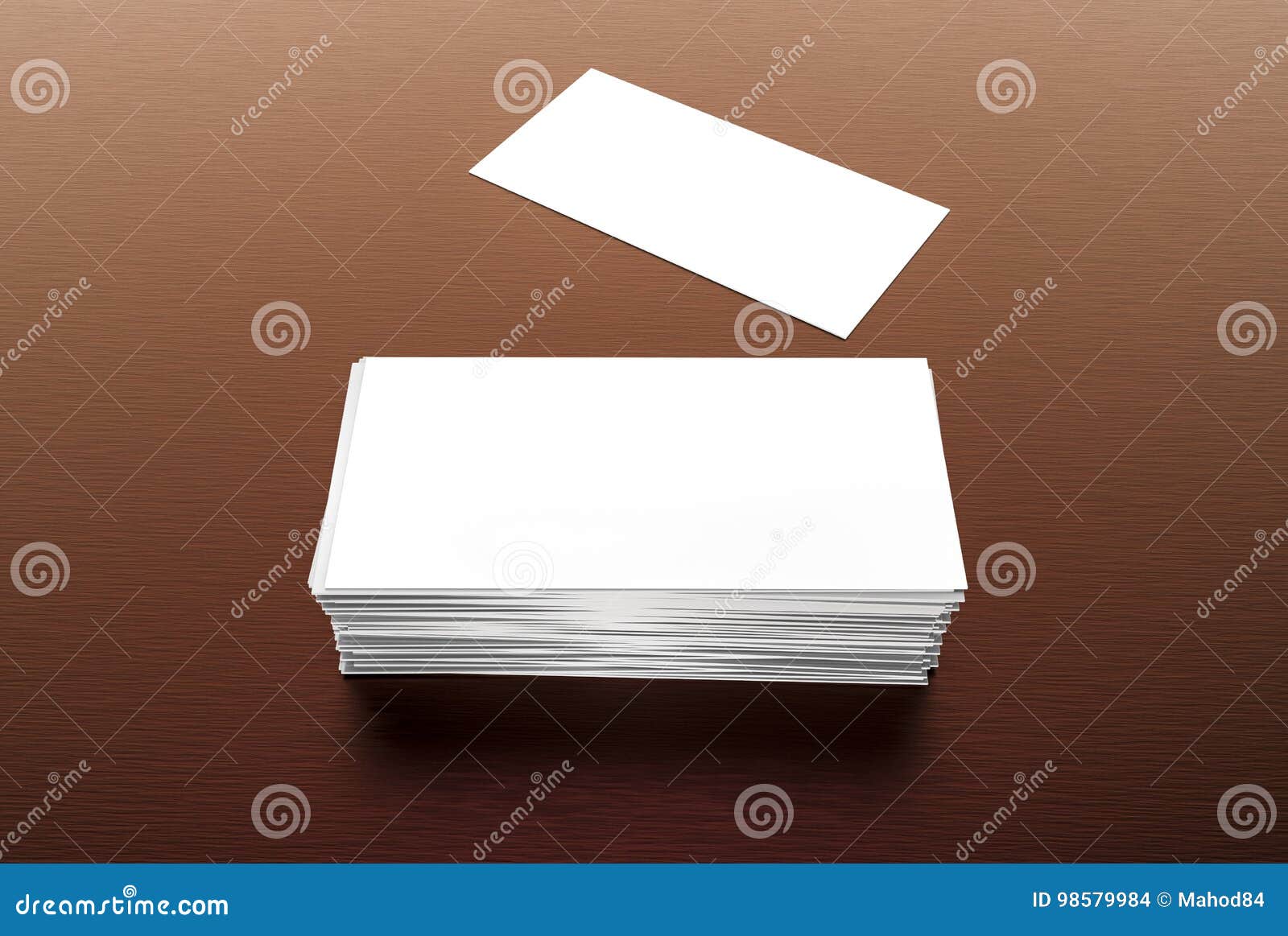 Visiting Card Blank Mockup, Template, on a Dark Background. Stock ...