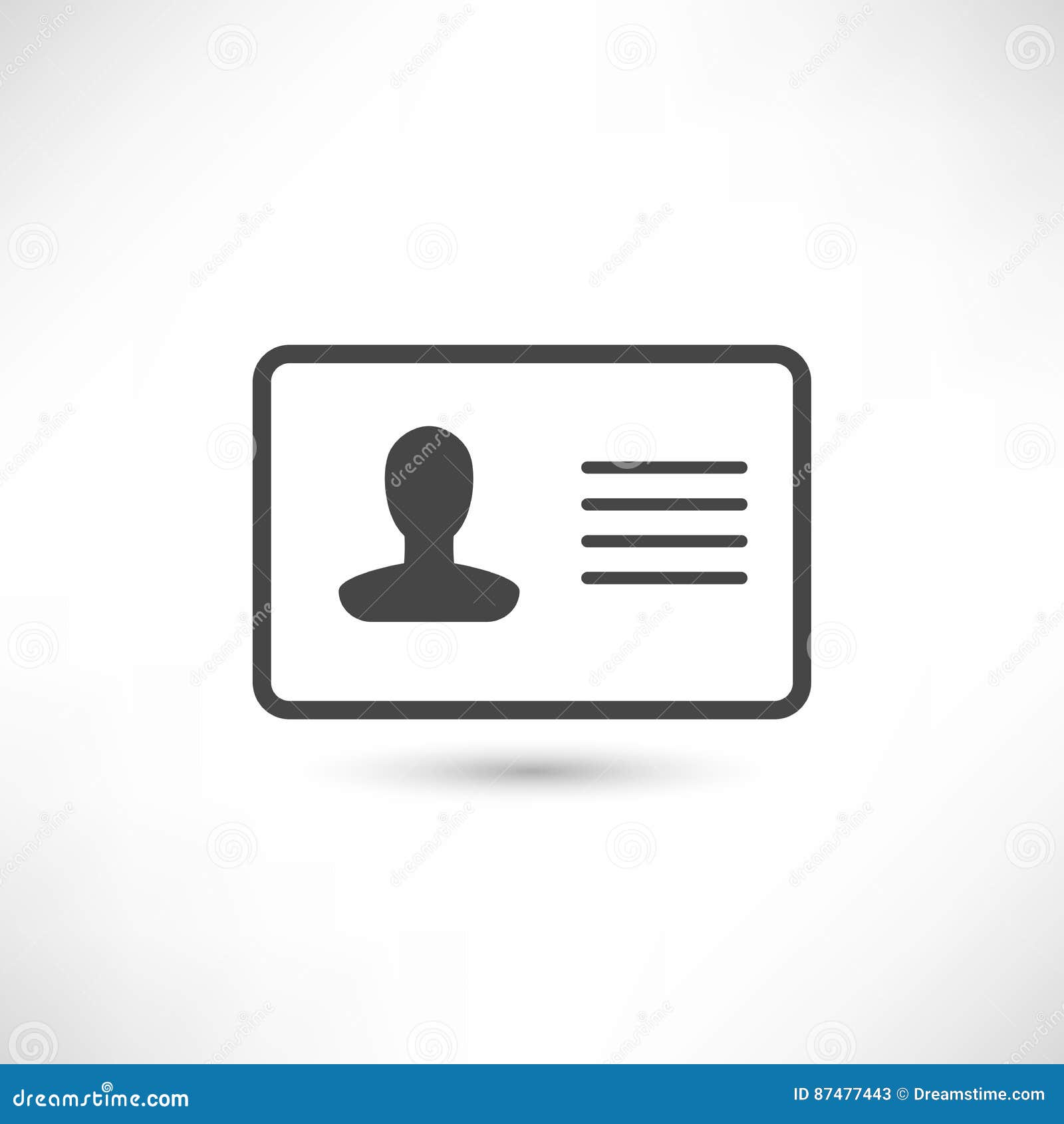 Visiting Card Icon stock vector. Illustration of marketing - 87477443