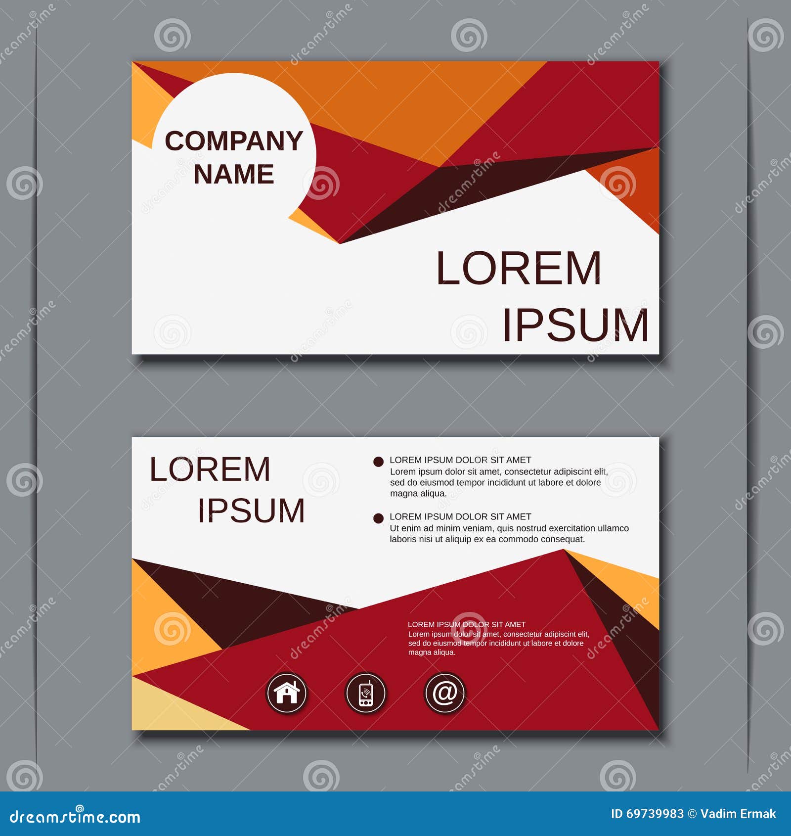 Visiting Card Vector Design Template Stock Vector - Illustration of ...