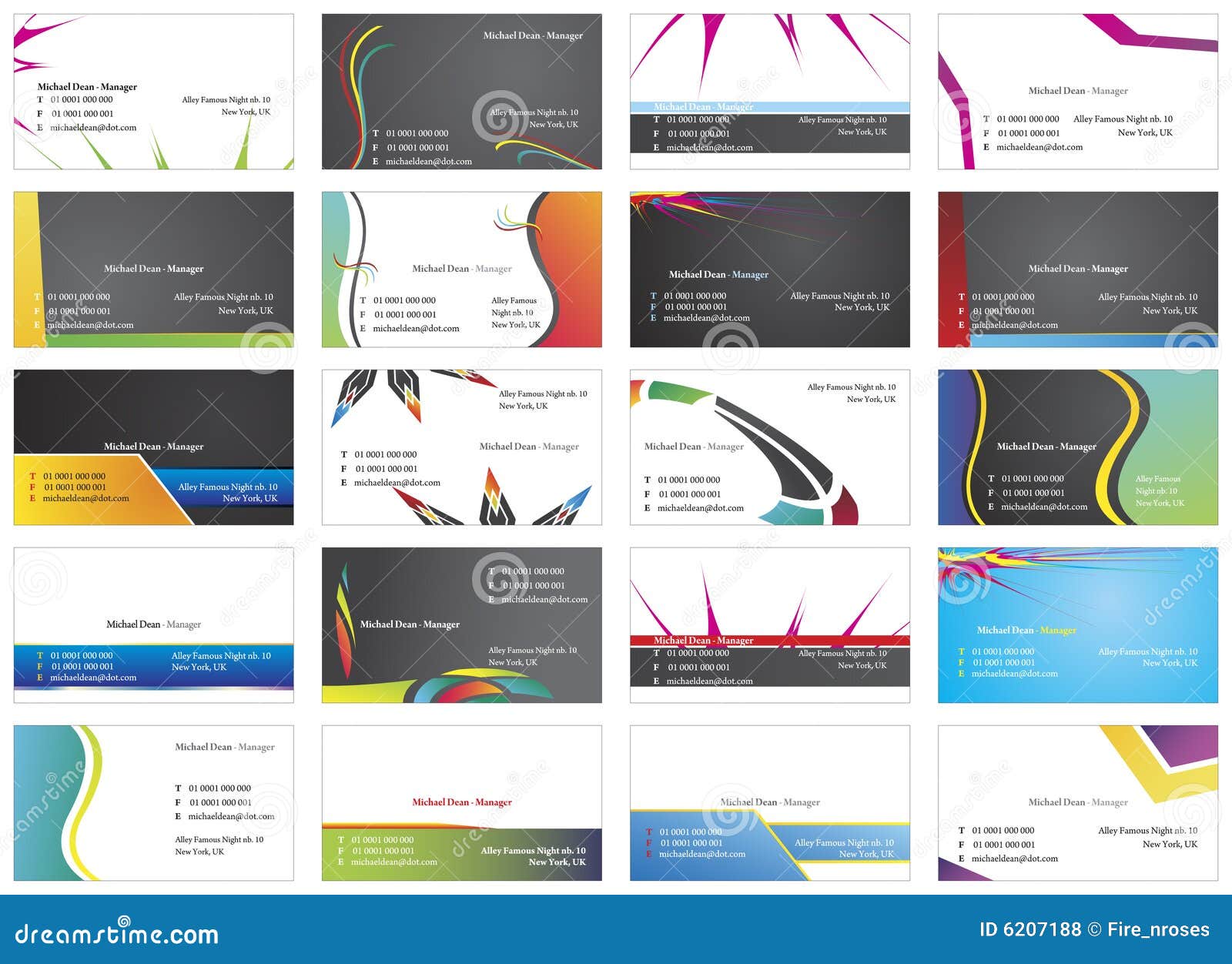 Visiting cards 7 stock vector. Illustration of concept - 6207188