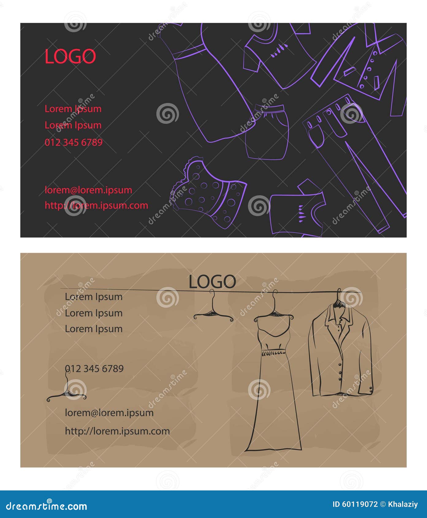 Visiting cards stock vector. Illustration of concept - 60119072