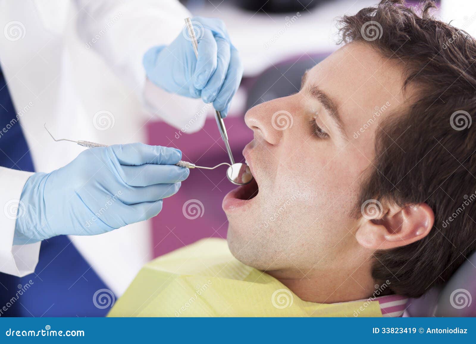 Visiting the dental office stock image. Image of specialist - 33823419