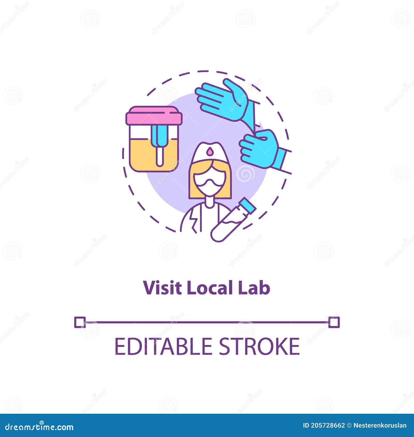 Visiting Local Lab Concept Icon Stock Vector - Illustration of health ...