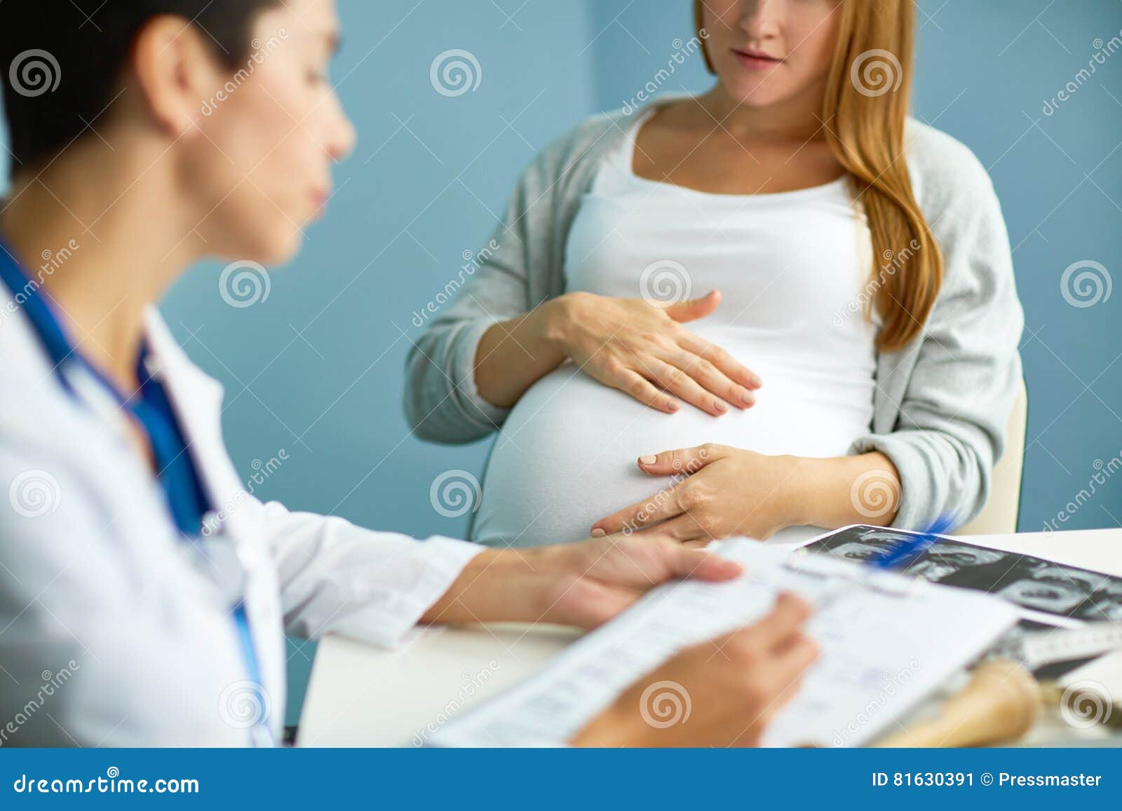 Visiting obstetrician stock image. Image of woman, prenatal - 81630391