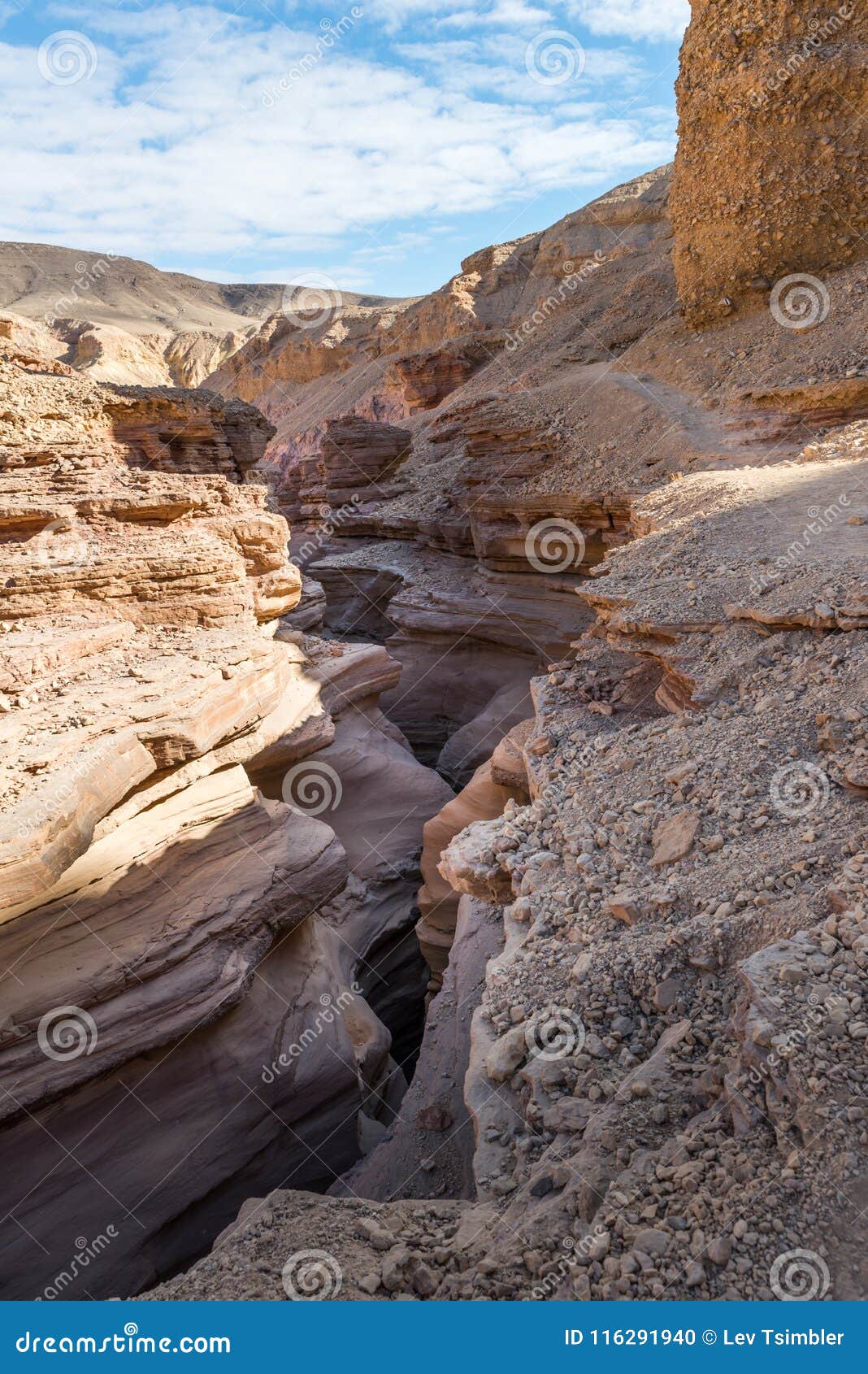 Visiting Red Canyon at Eilat Mountains Stock Photo - Image of trip ...