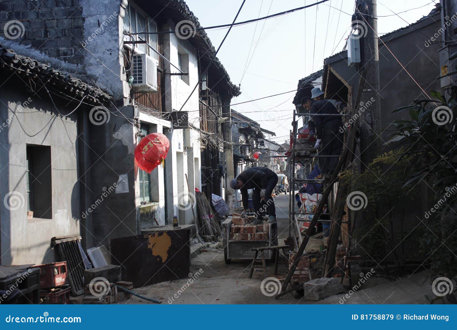 Visiting Xincheng Old Town in a Common Sunny Day Alone Editorial Stock ...
