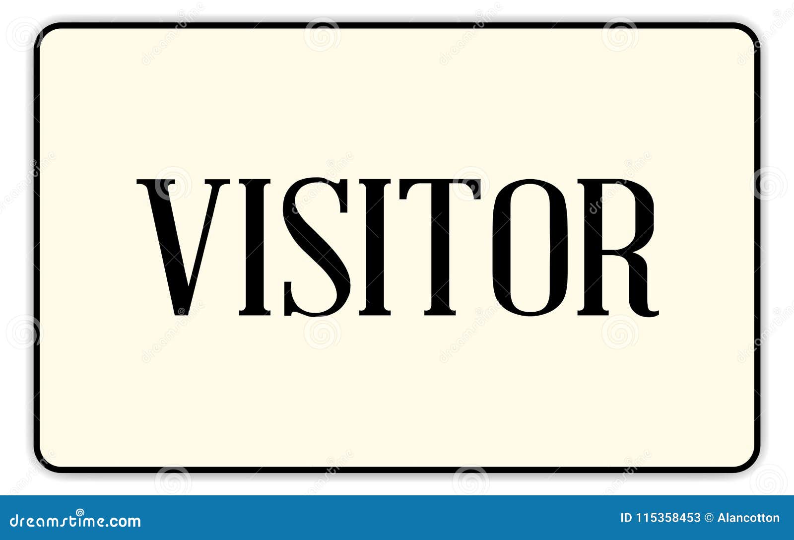 Visitor Badge Tourist Nametag Lanyard Special Temporary Access Royalty ...