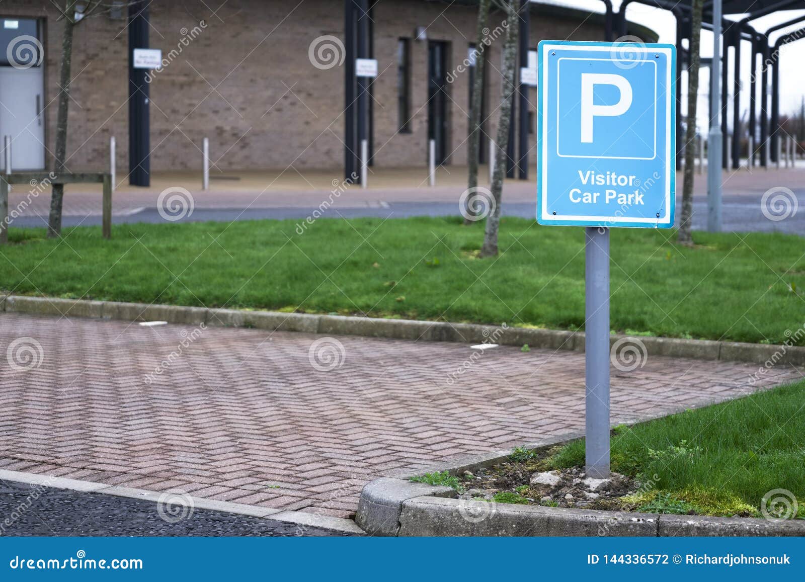 Visitor Car Park Space at School Grounds Sign Stock Photo - Image of ...