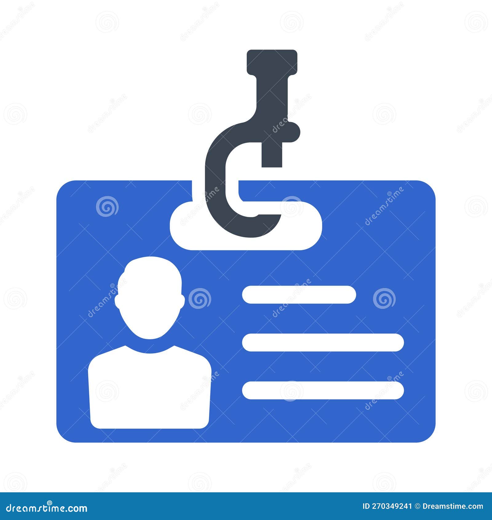 Visitor card icon stock vector. Illustration of employee - 270349241