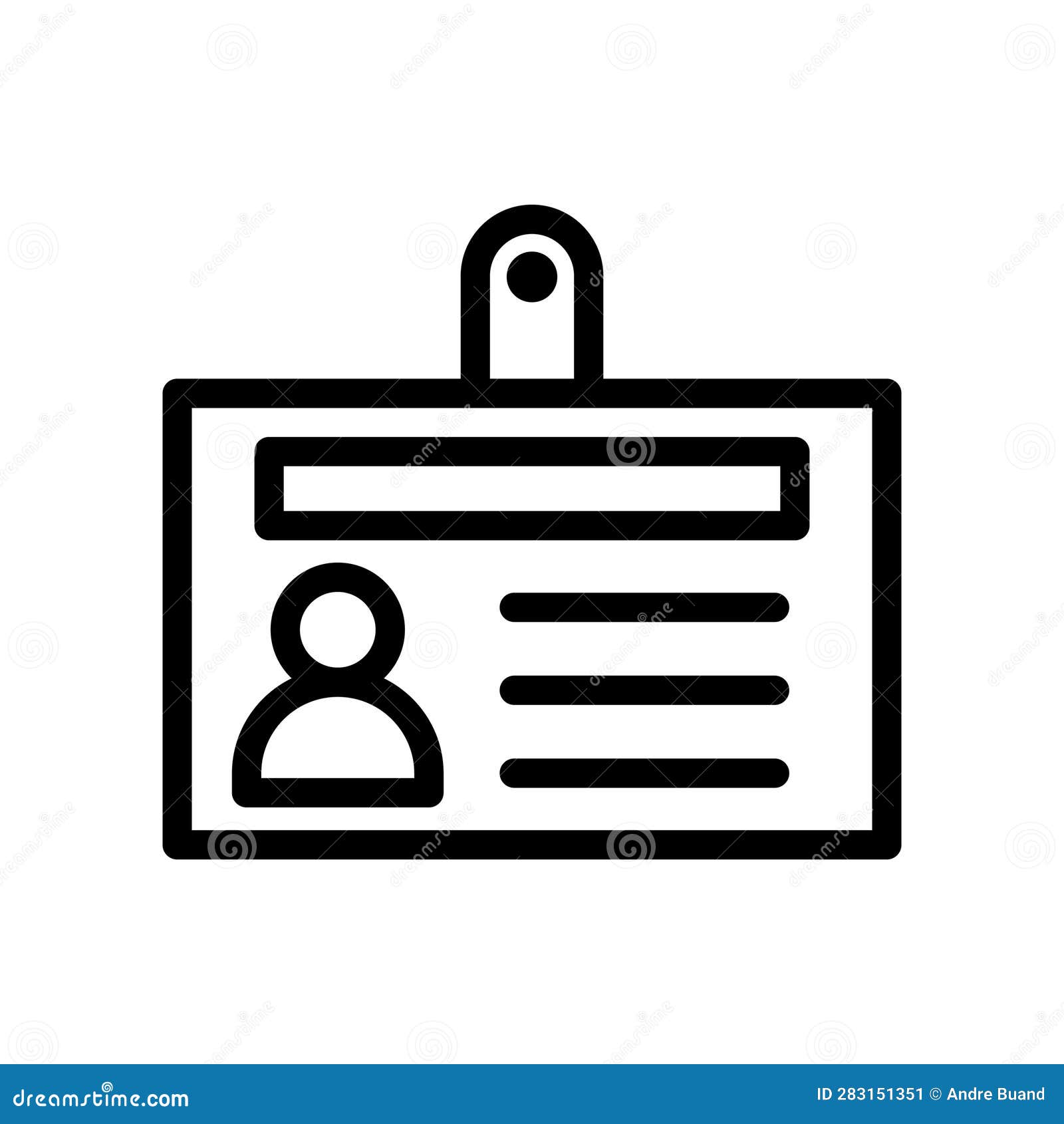 Visitor Card Line Icon Illustration Vector Graphic Stock Vector ...