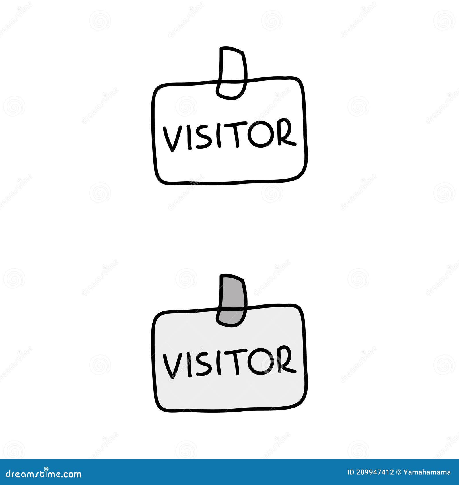 Visitor card stock illustration. Illustration of simple - 289947412