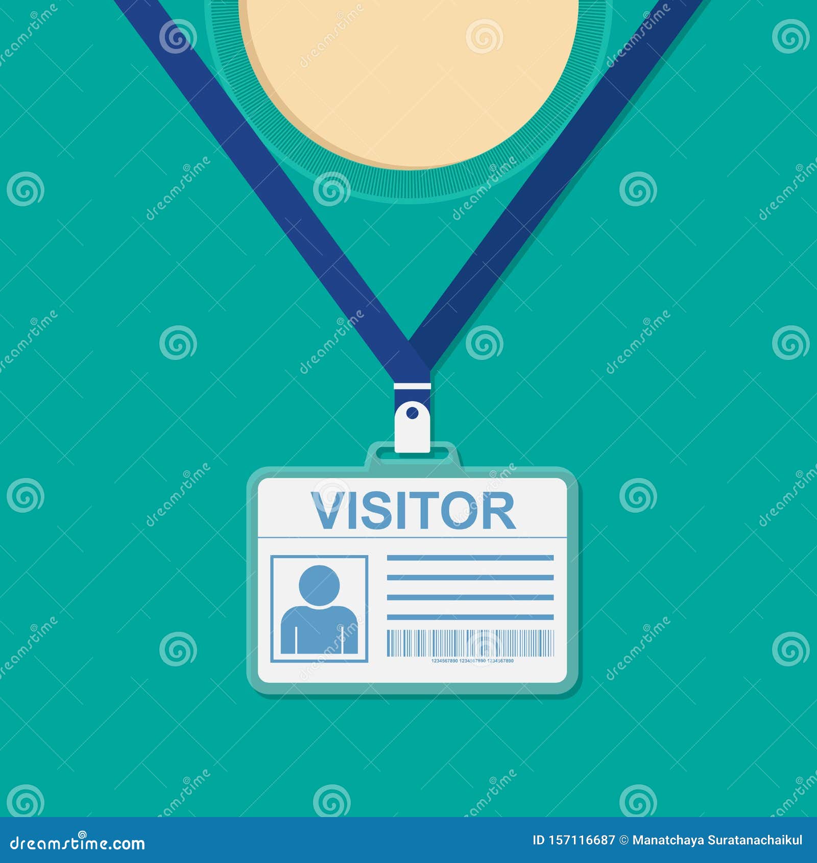Visitor card. stock illustration. Illustration of event - 157116687
