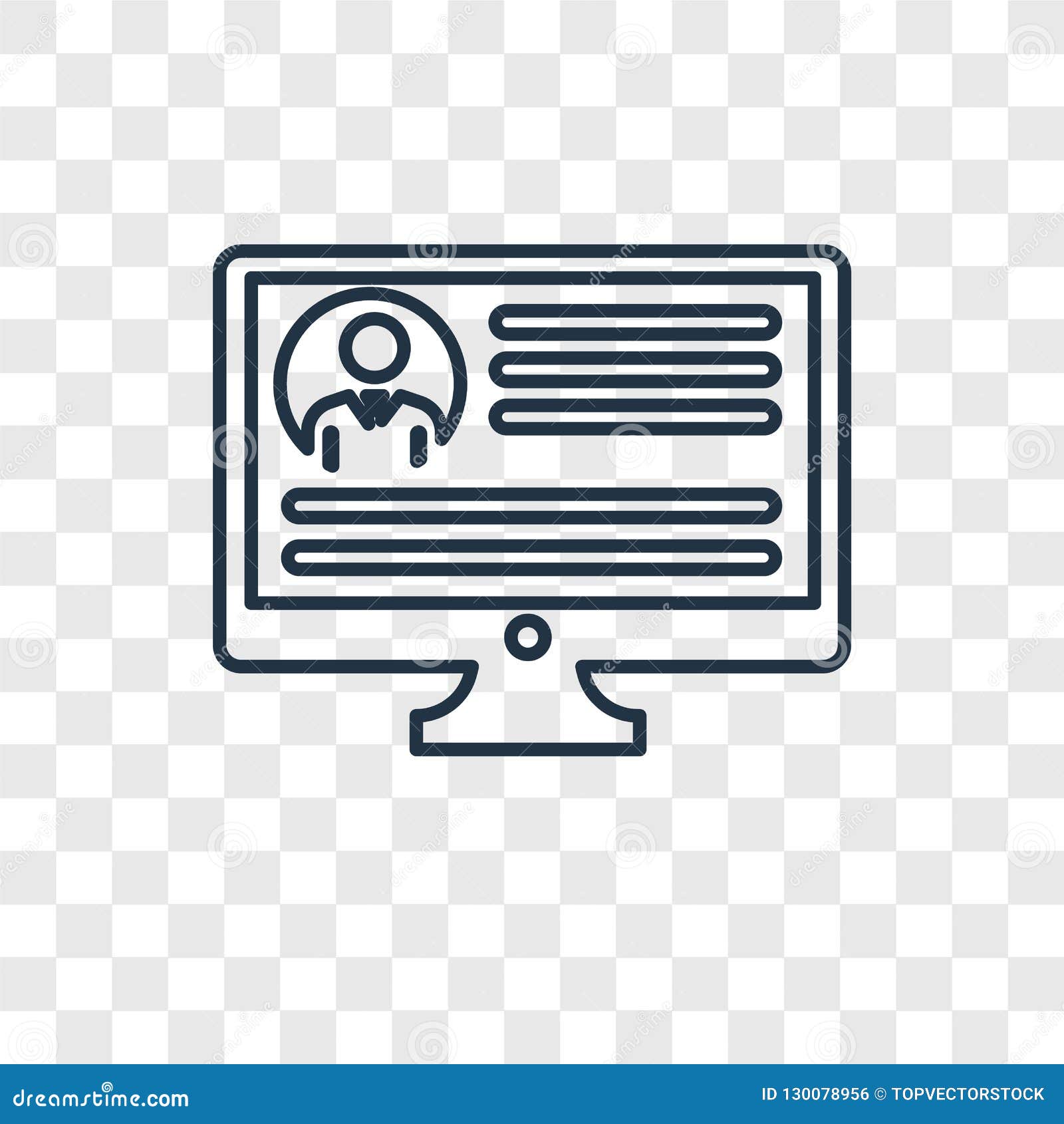 Visitor Concept Vector Linear Icon Isolated on Transparent Background ...