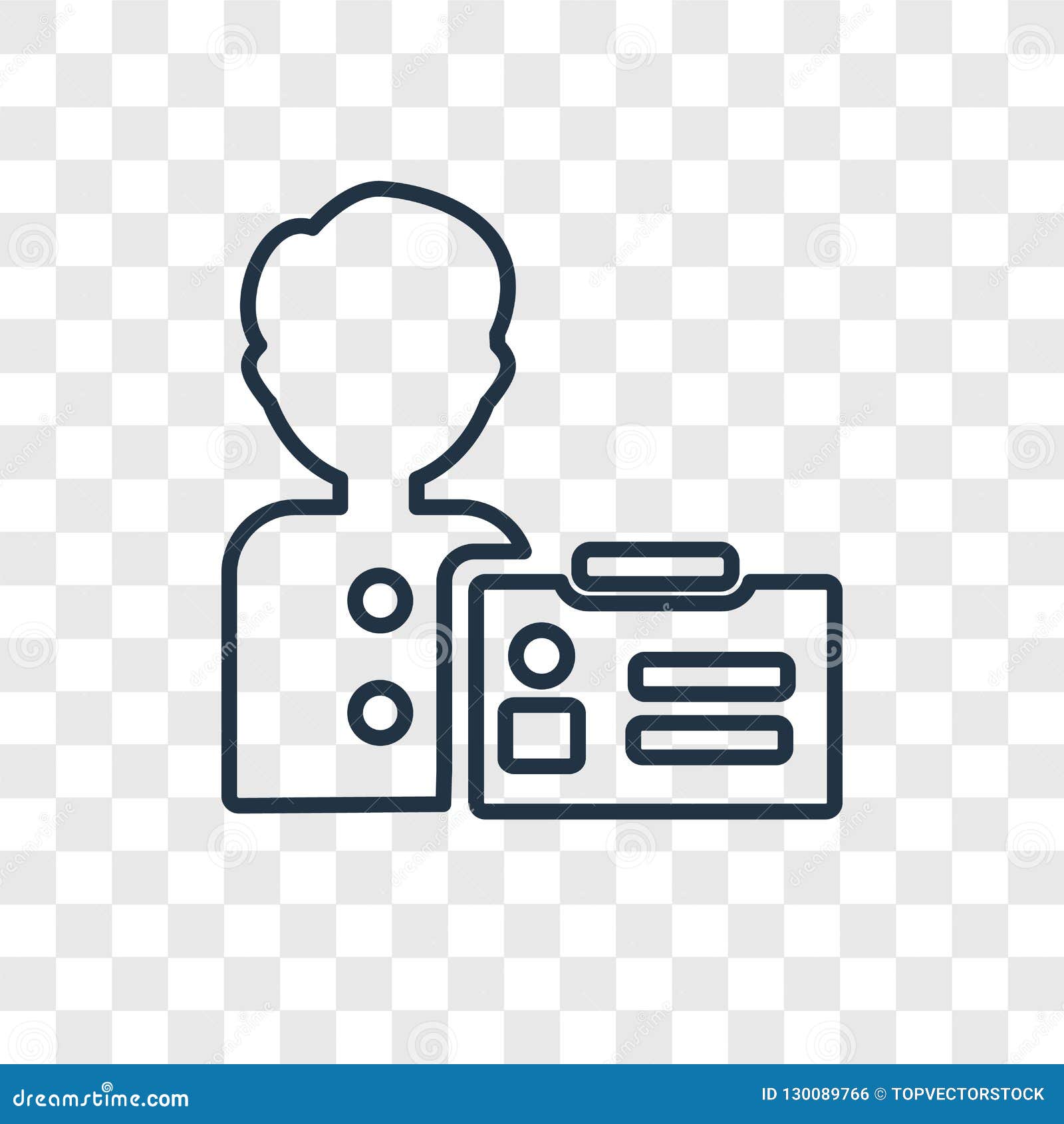 Visitor Concept Vector Linear Icon Isolated on Transparent Background ...