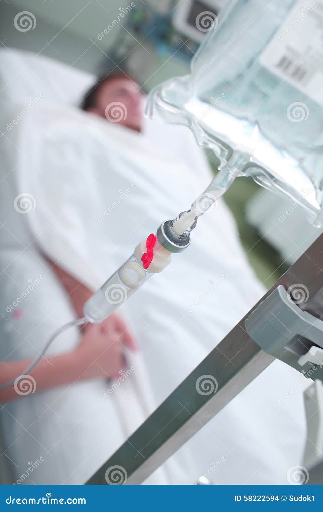Visitor Holding the Hand of a Patient in the ICU Stock Photo - Image of ...