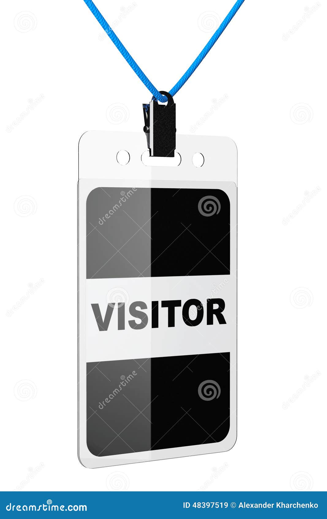 Visitor Identification Card Stock Illustration - Illustration of ...