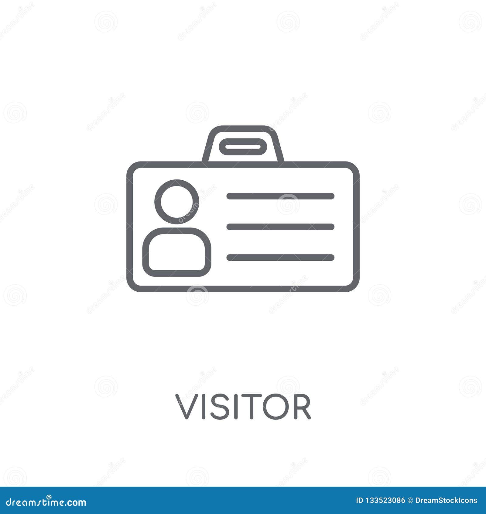 Visitor Linear Icon. Modern Outline Visitor Logo Concept on Whit Stock ...