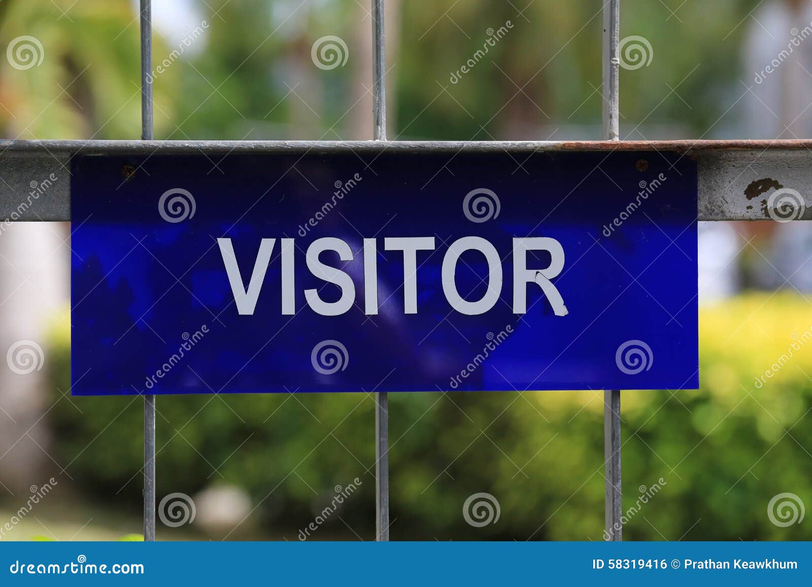 Visitor plate stock photo. Image of staff, park, team - 58319416