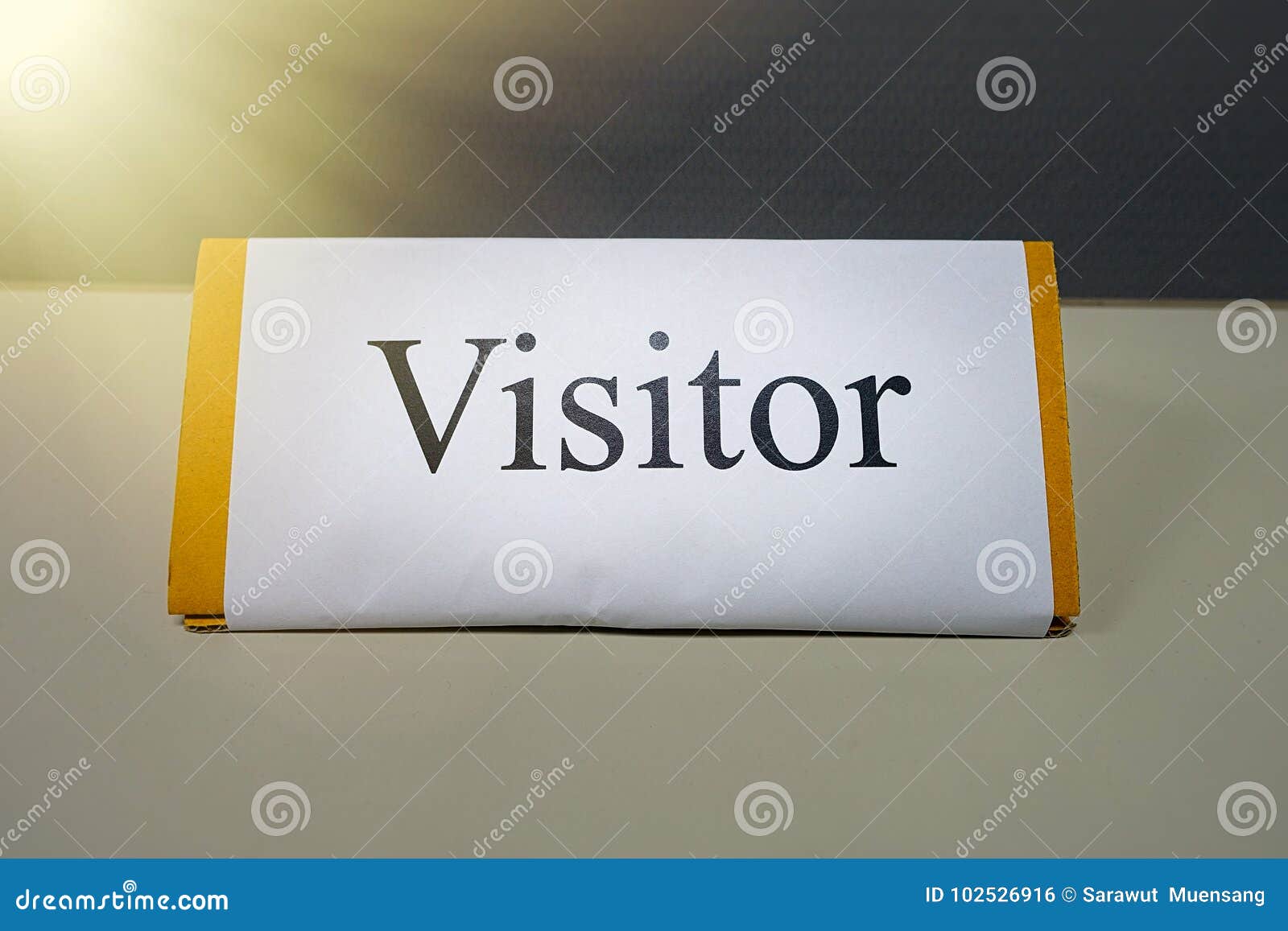 Visitor table space stock photo. Image of group, badge - 102526916