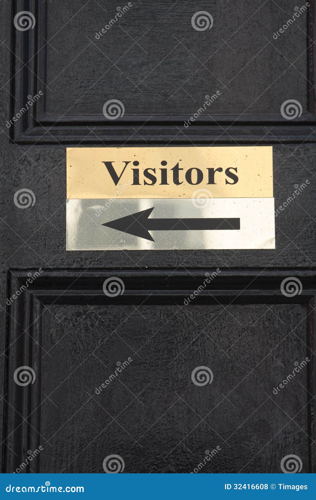 Visitors directional sign stock photo. Image of symbol - 32416608