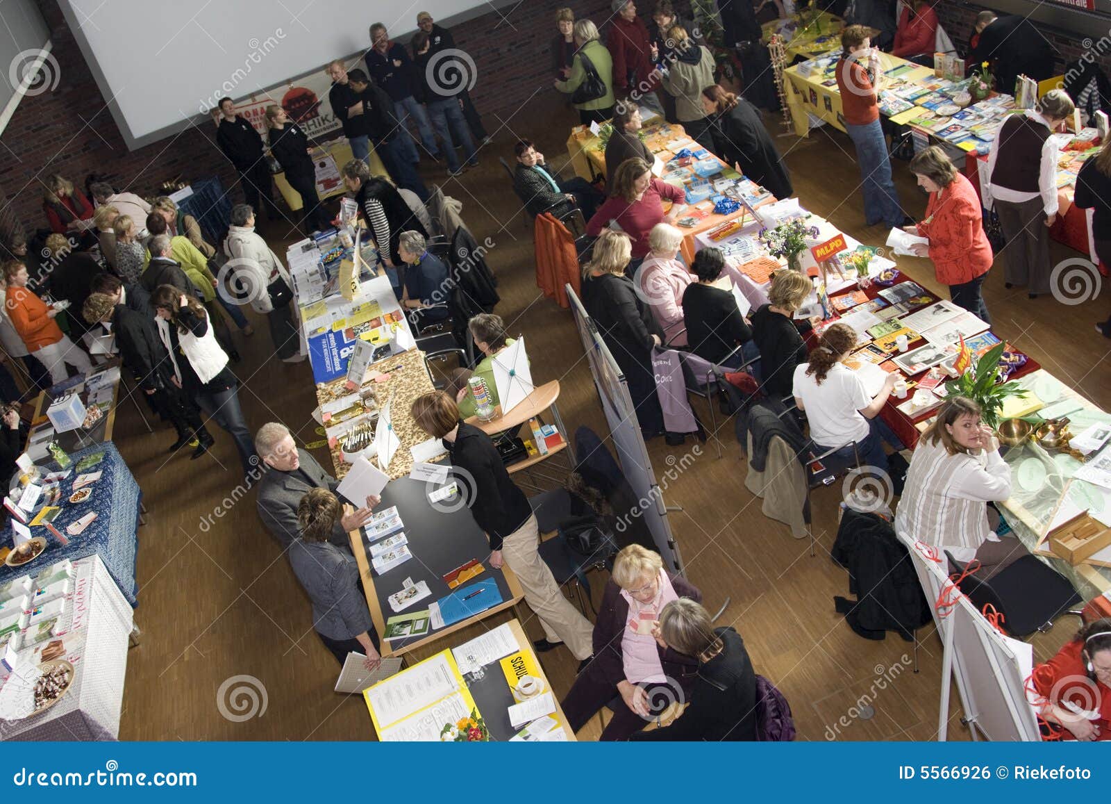 Visitors on a fair editorial photo. Image of exhibitor - 5566926
