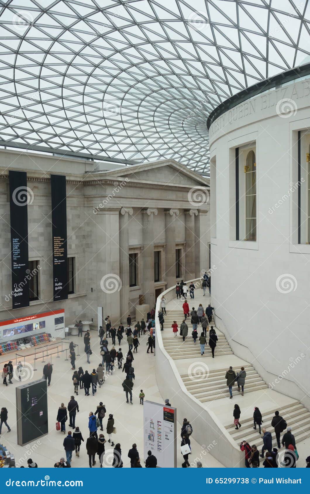 Visitors Inside the British Museum Main Hall Editorial Stock Photo ...
