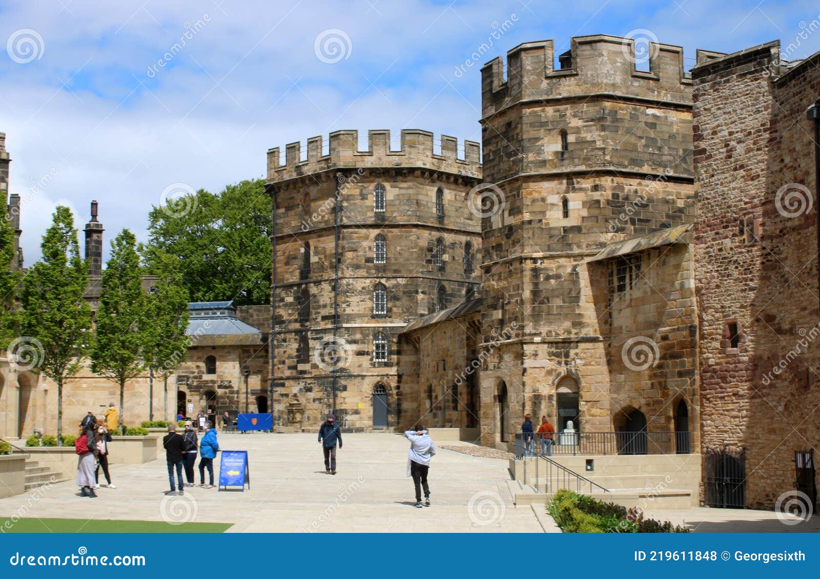 Visitors Inside Courtyard Lancaster Castle England Editorial Stock ...