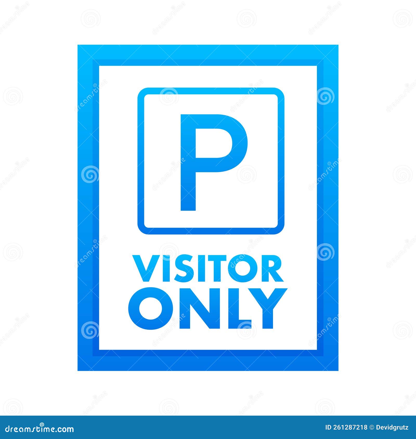 Visitors only Parking Sign . Car Parking Sign. Vector Stock ...