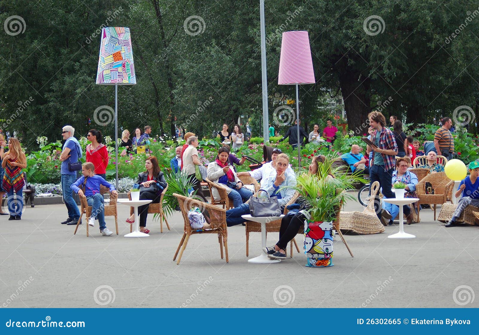 Visitors Resting in Chairs in the Park Editorial Image - Image of ...