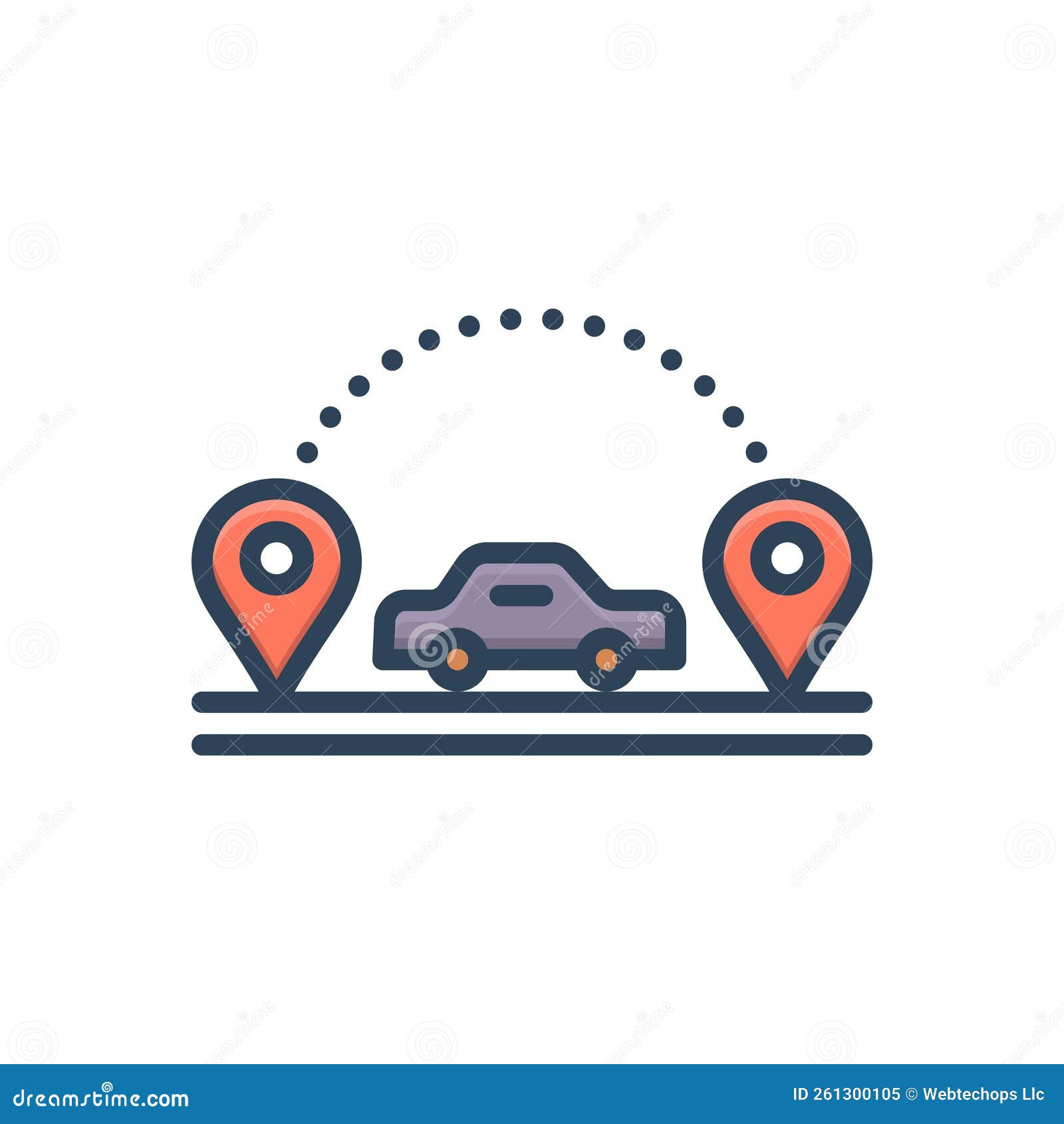 Color Illustration Icon for Visits, Location and Moved Stock Vector ...