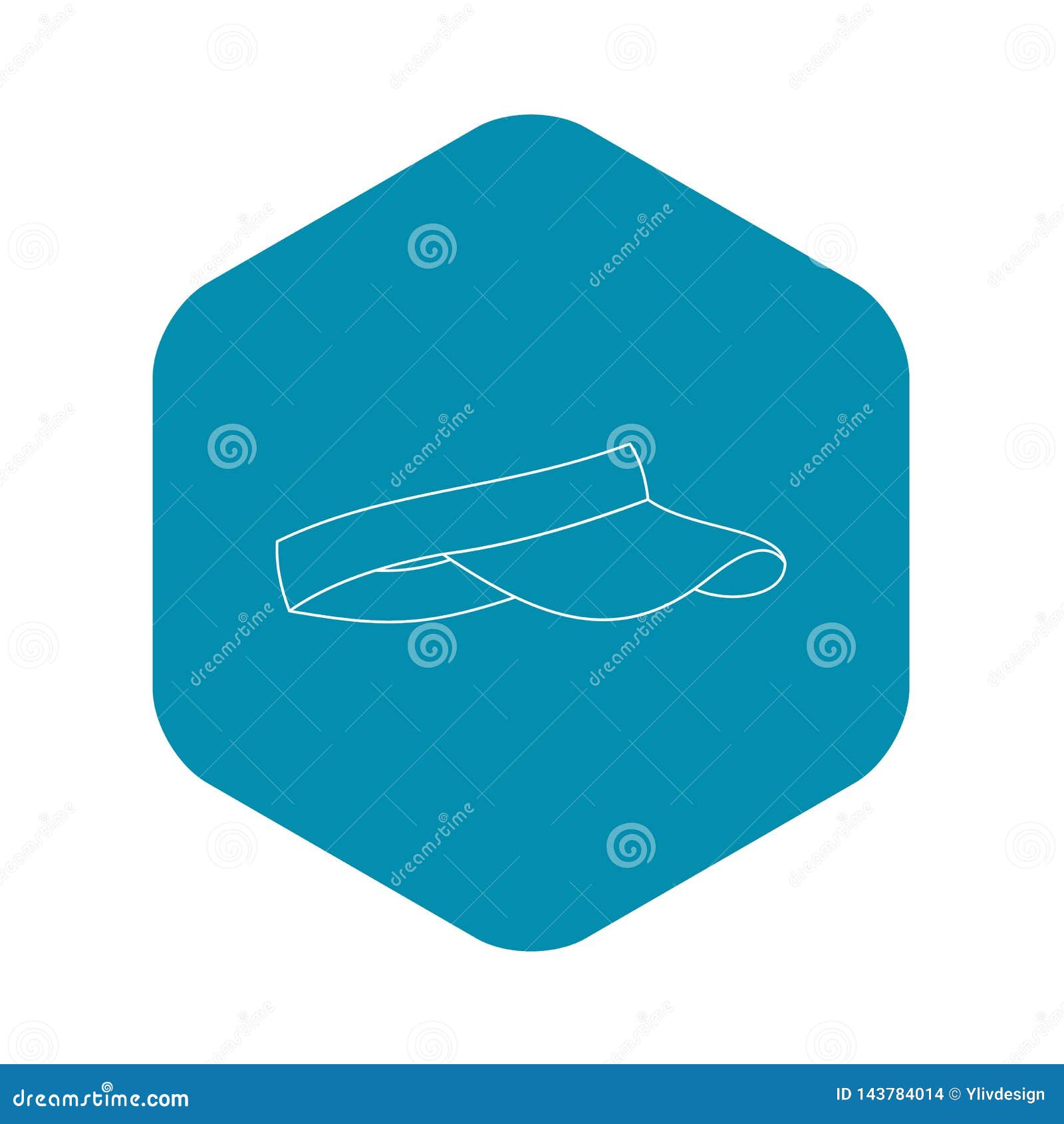 Visor icon, outline style stock vector. Illustration of style - 143784014