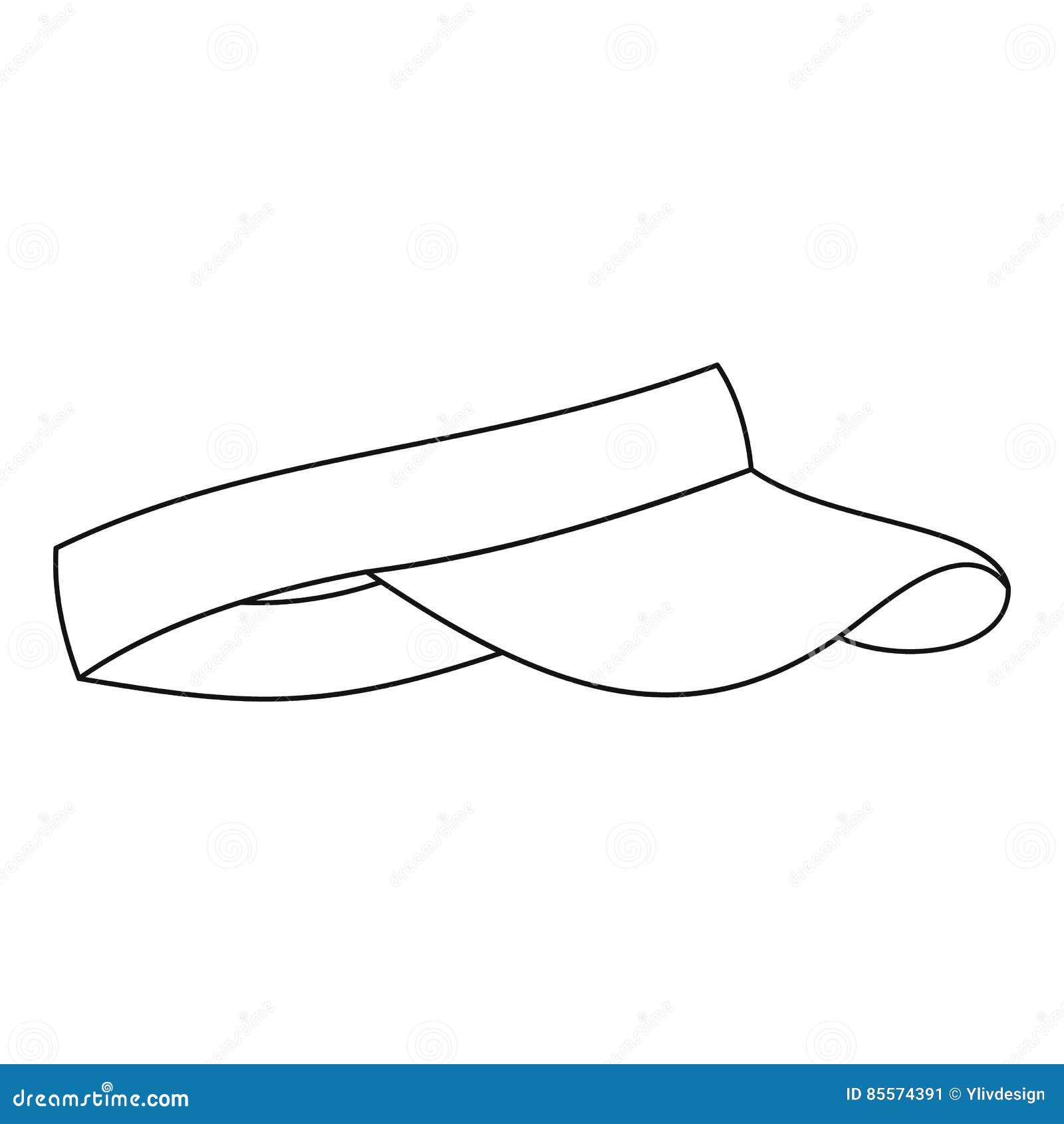 Visor icon, outline style stock vector. Illustration of exercise - 85574391