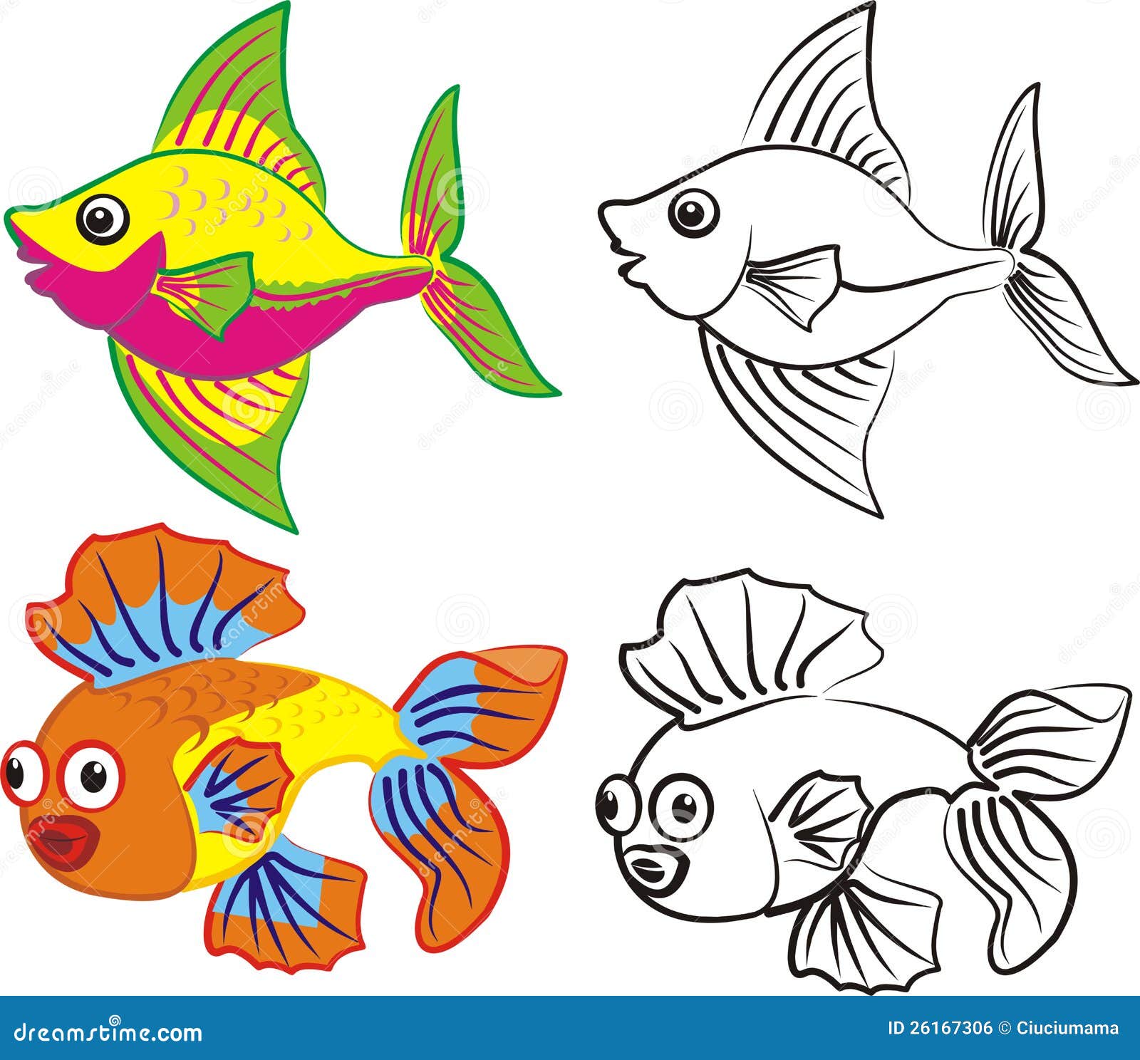 Vissen vector illustratie. Illustration of water, illustratie - 26167306