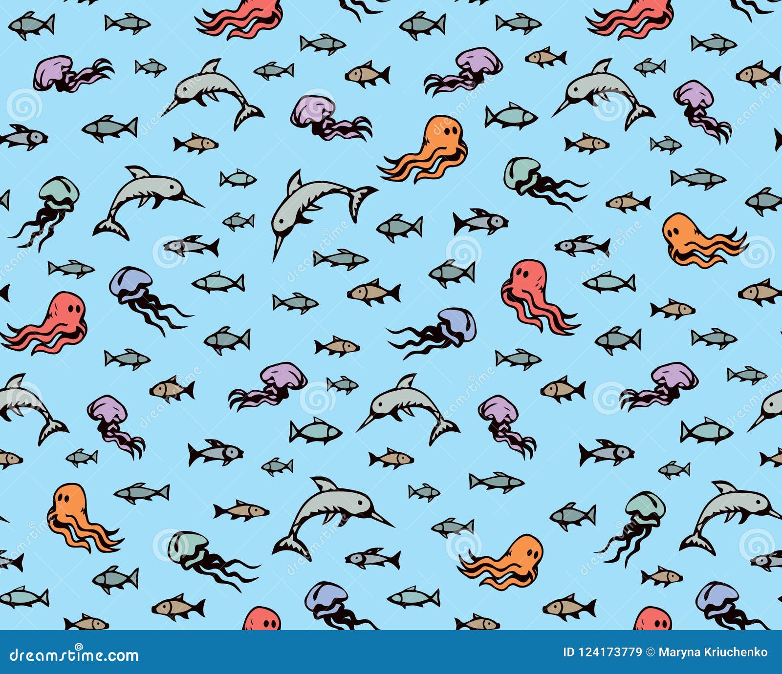 Vissen Vector tekening vector illustratie. Illustration of fauna ...