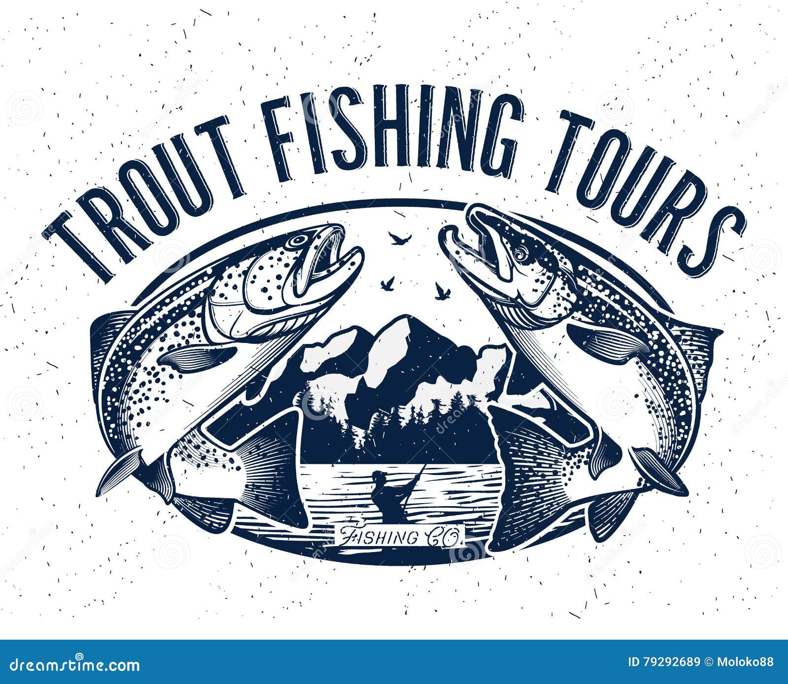 Vissend Vectorembleem Salmon Fish-pictogram Vector Illustratie ...