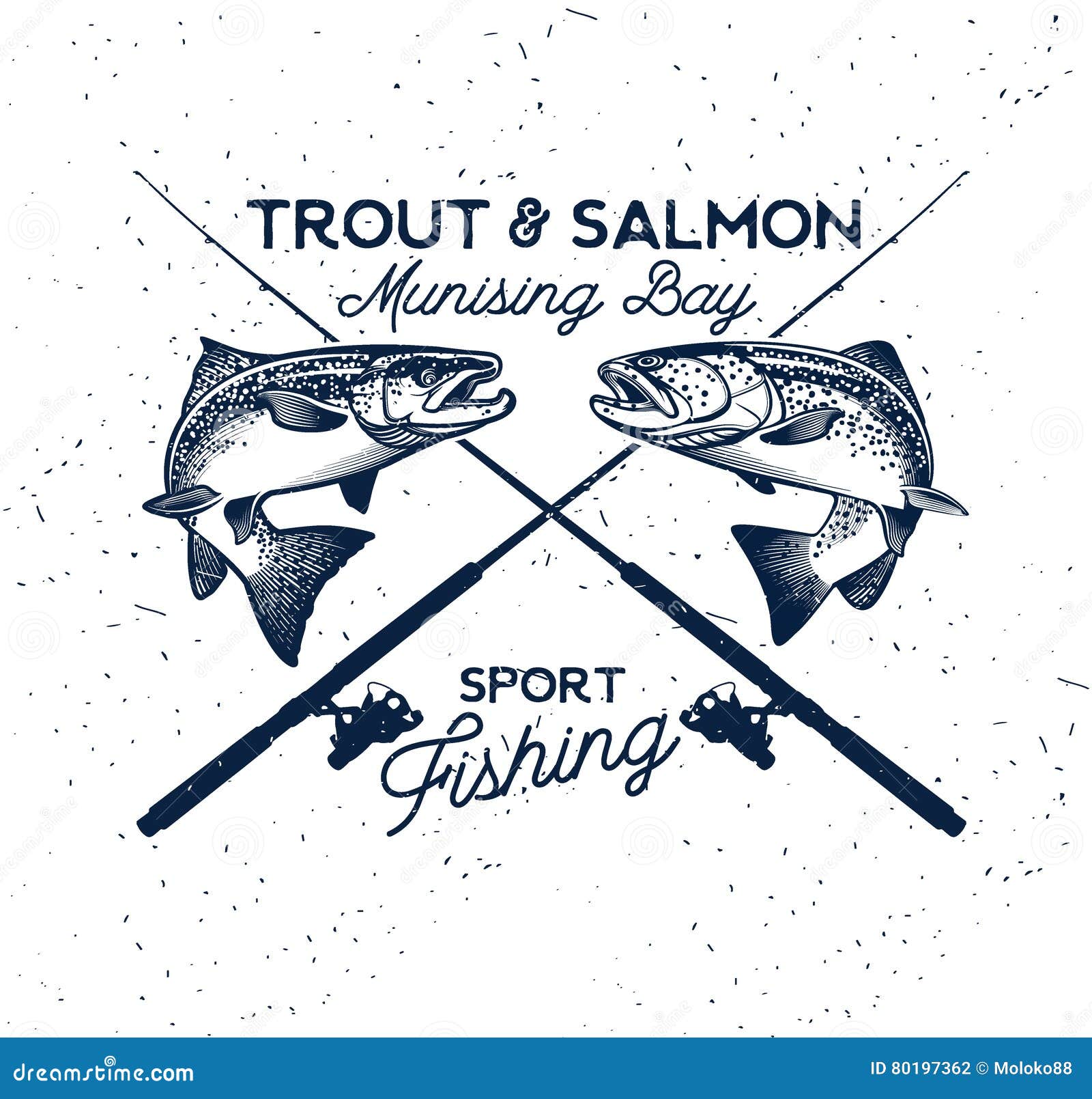 Vissend Vectorembleem Salmon Fish-pictogram Vector Illustratie ...