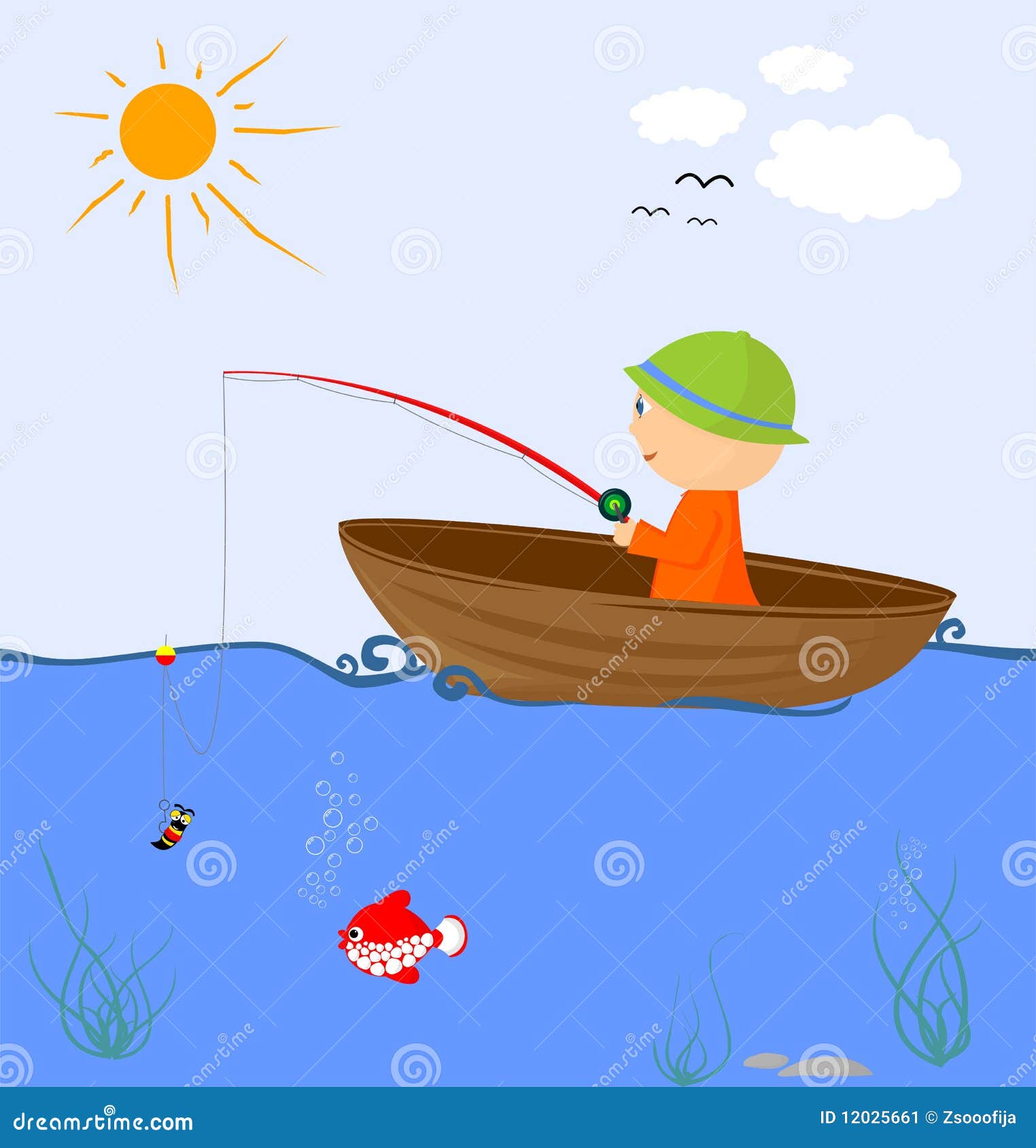 Visser vector illustratie. Illustration of illustratie - 12025661