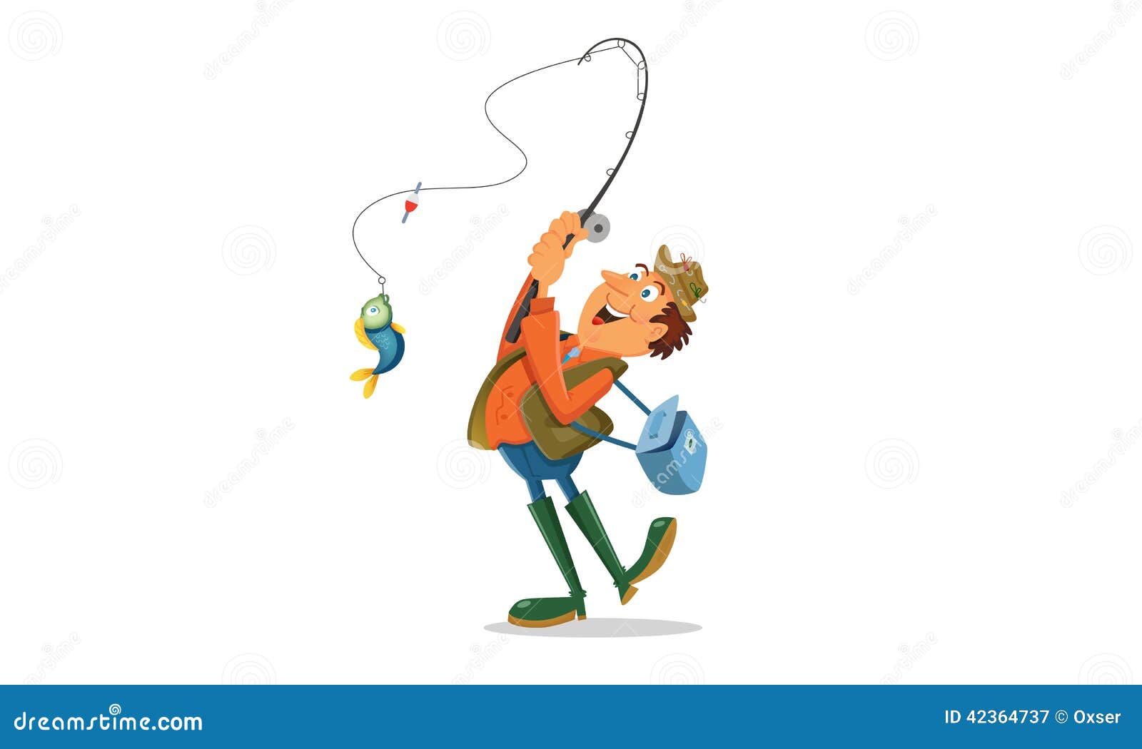 Visser vector illustratie. Illustration of vlotter, sinaasappel - 42364737