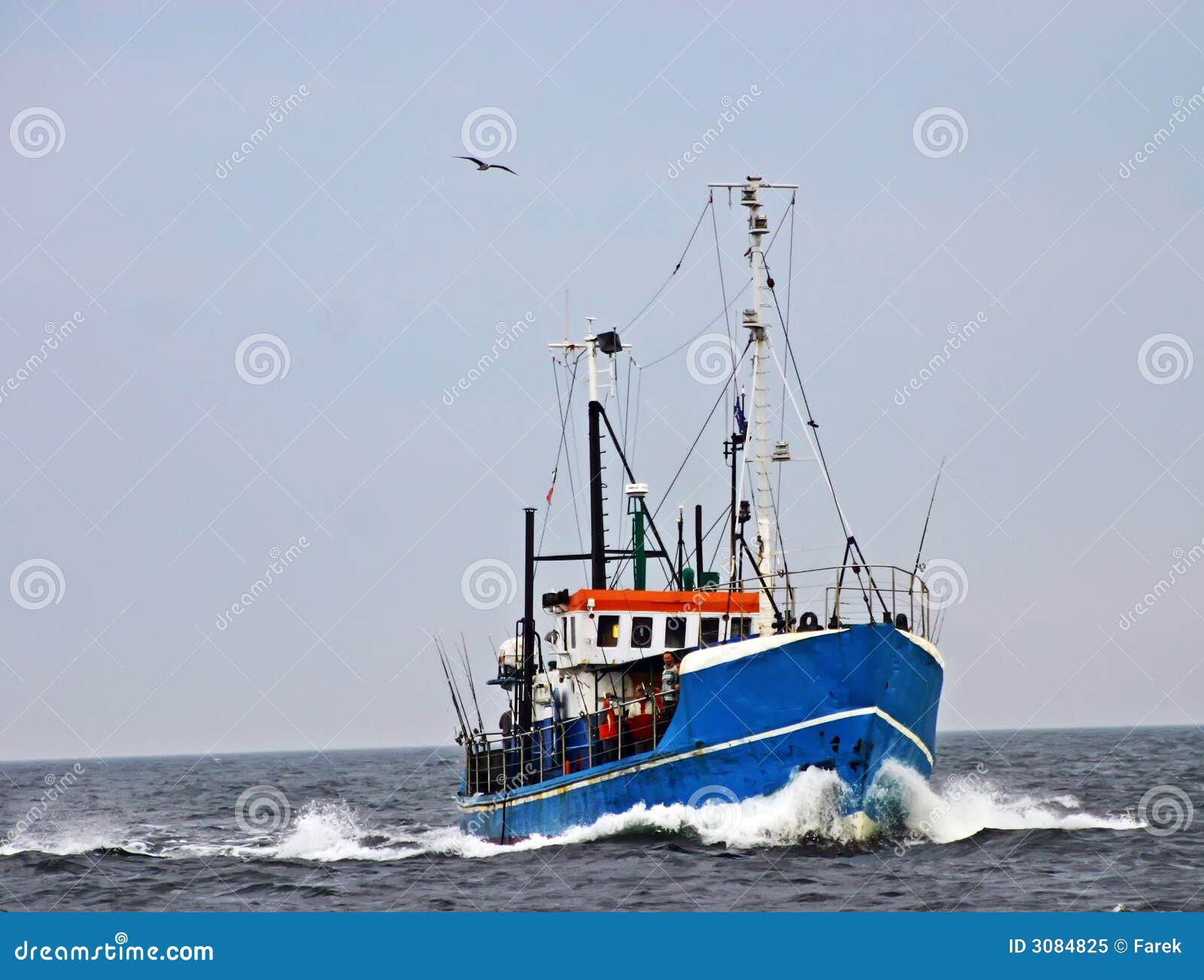 Vissersboot stock afbeelding. Image of visser, hengelsport - 3084825