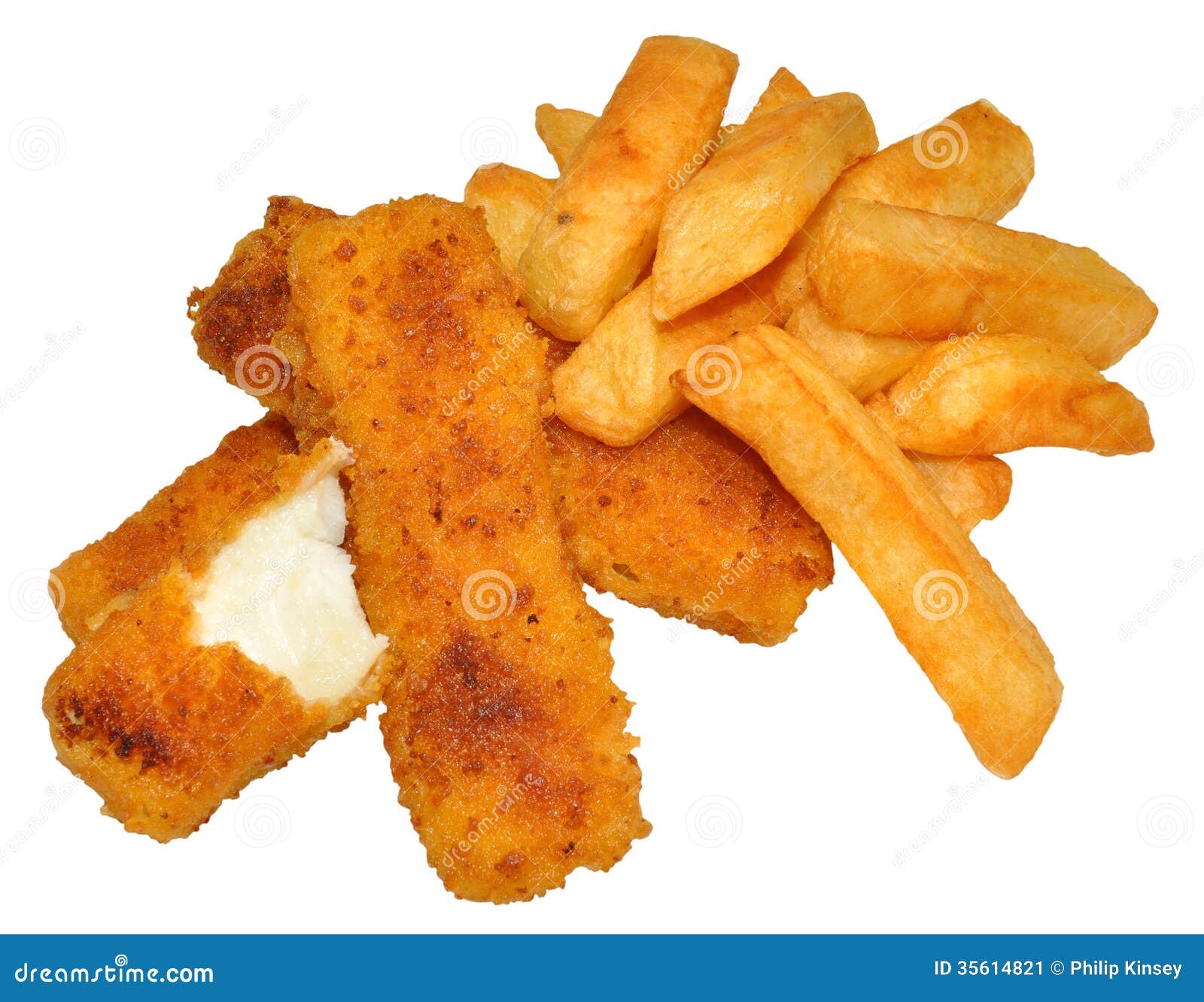 Vissticks en Spaanders stock afbeelding. Image of gekookt - 35614821