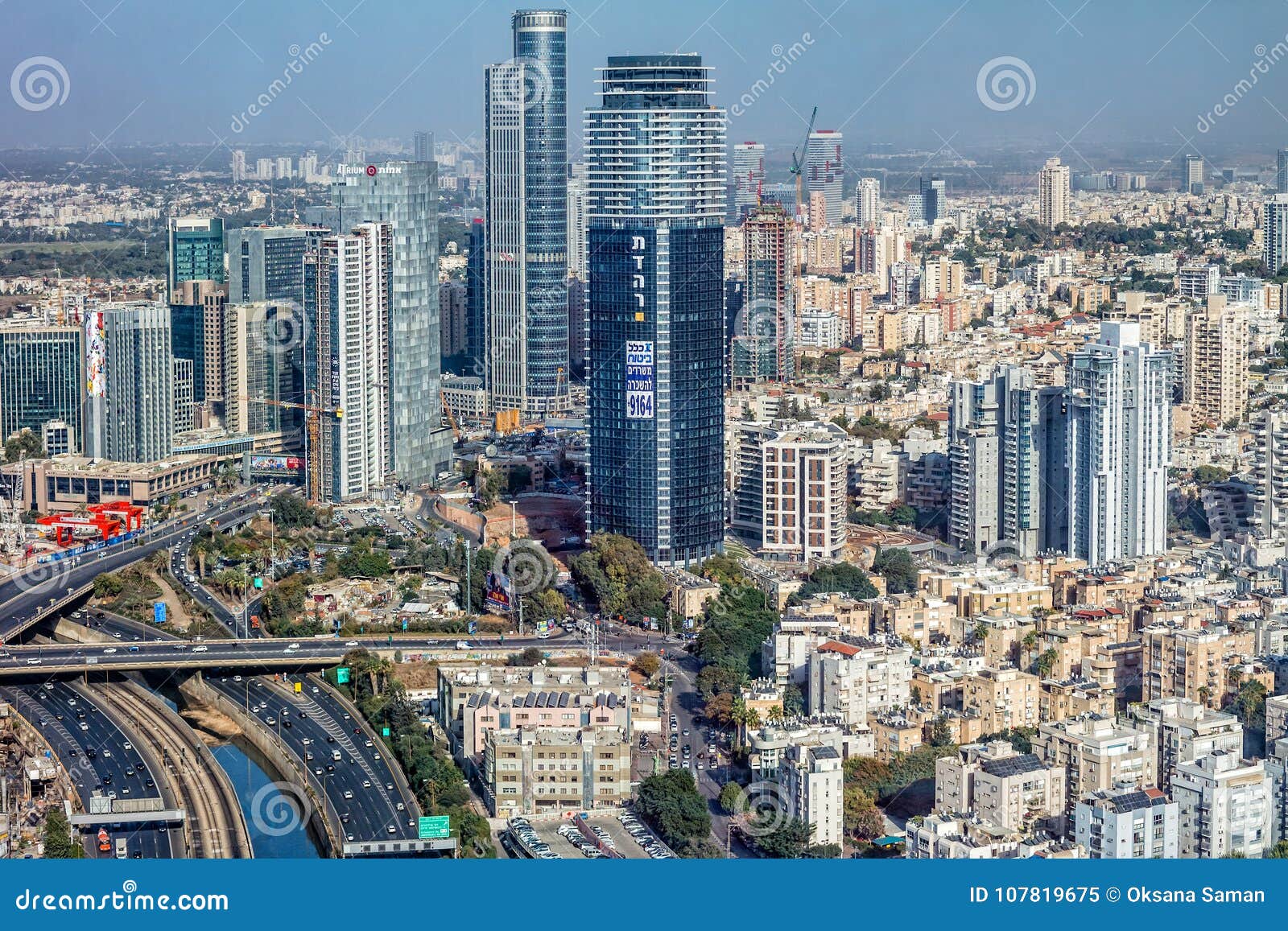 Vista Aérea Da Cidade De Telavive, Israel Imagem Editorial - Imagem de ...