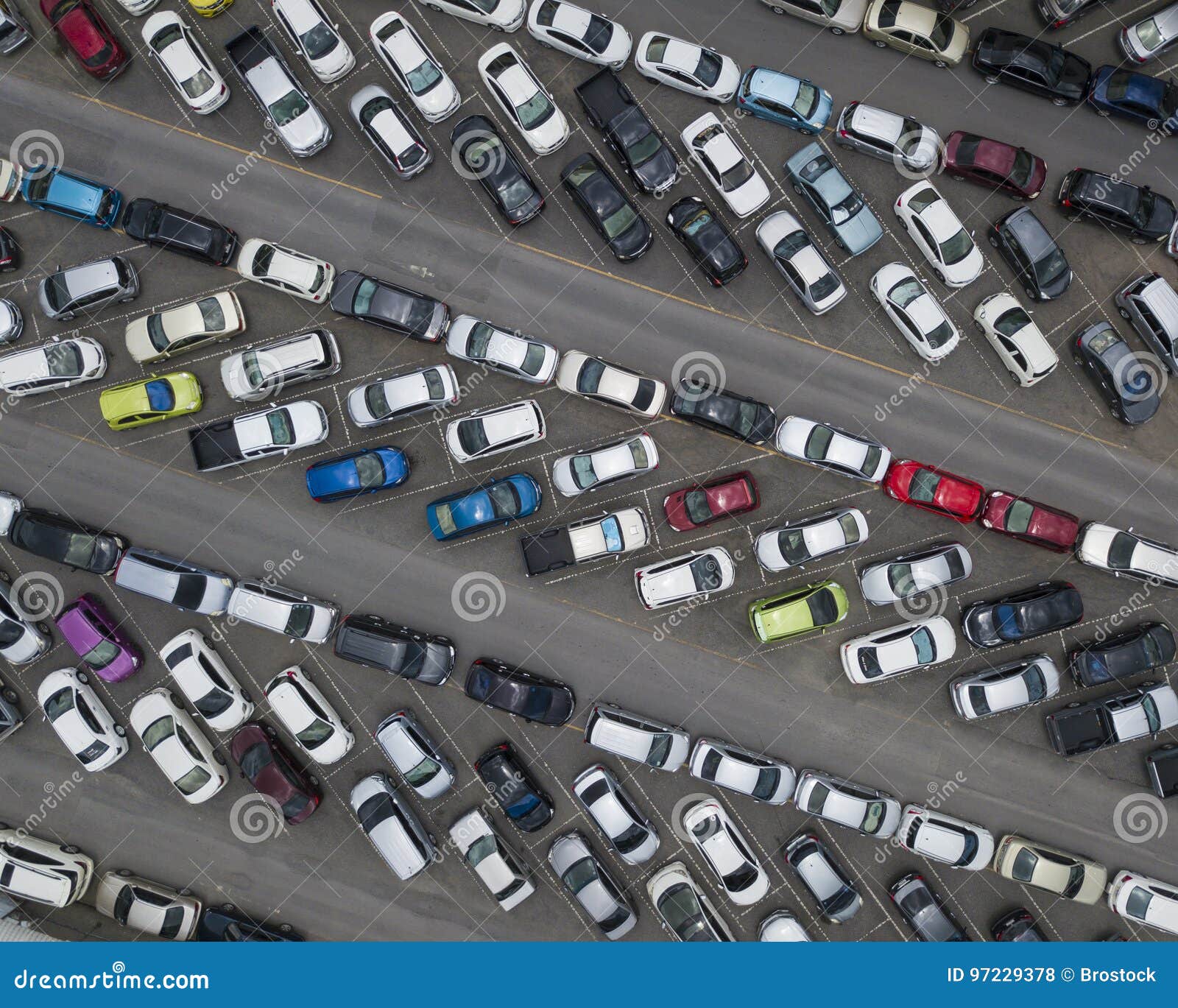 Vista Aérea De Coches Parqueados Foto de archivo - Imagen de fondo ...