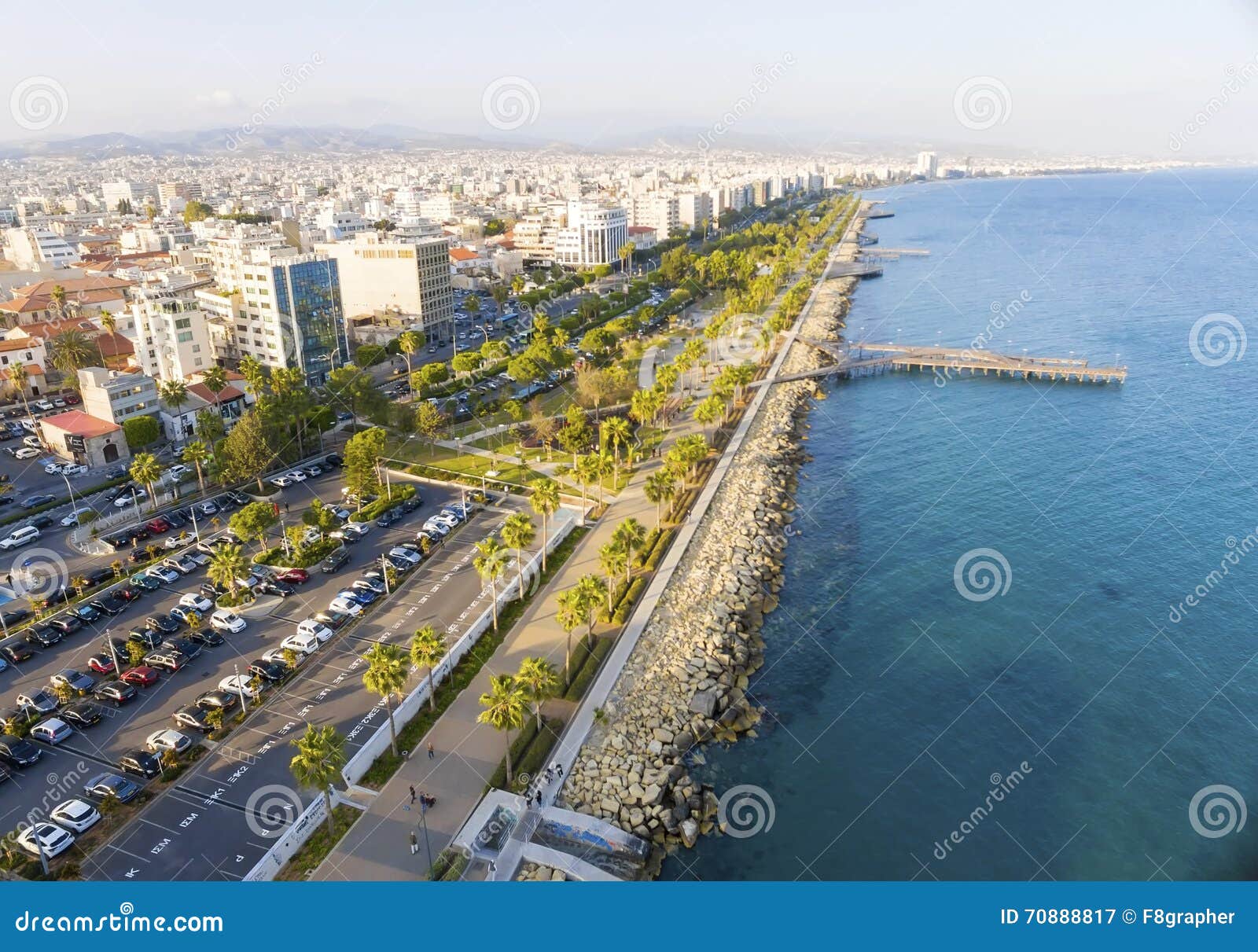 Vista Aérea De Molos, Limassol, Chipre Imagem de Stock - Imagem de ...
