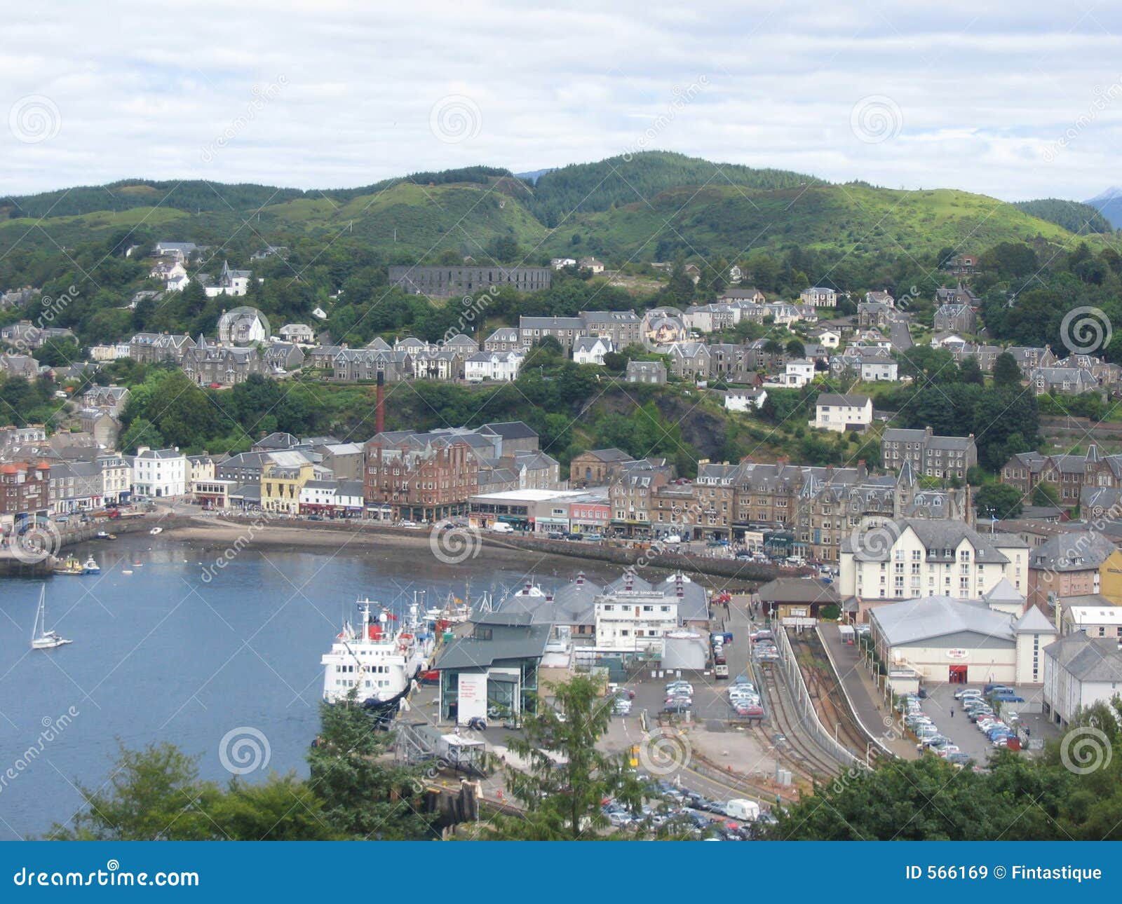 Vista Aérea De Oban, Scotland Imagem de Stock - Imagem de porta ...